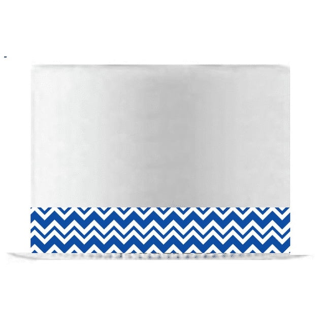 Deep Blue Chevron Edible Cake Decoration Ribbon -6 Slim Strips ...