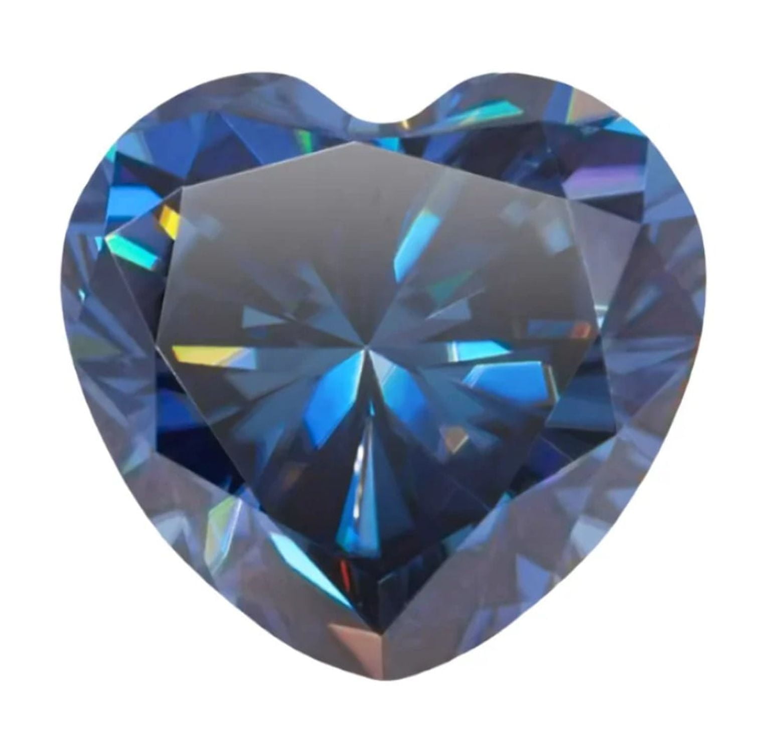 Deep Blue Heart Cut Moissanite Stones - Walmart.com
