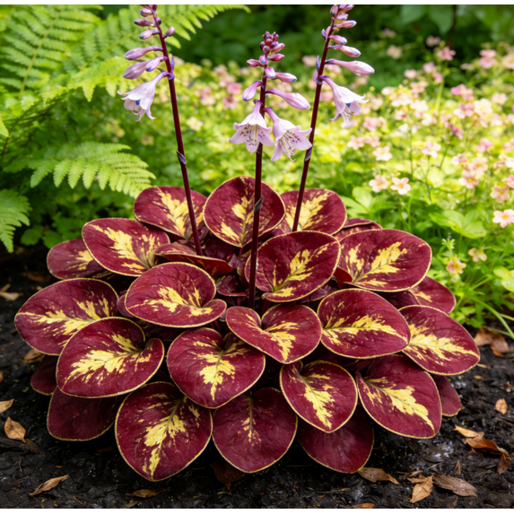 Deep Blue Heart Hosta-Bulbs For Planting-Premium Garden Stakes Perfect ...