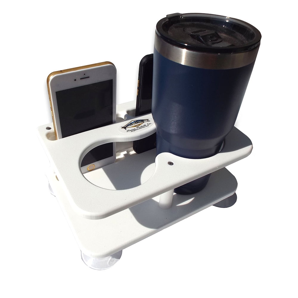 Deep Blue Marine Double Drink/Binocular/2 Cell Phones w/Suction Cups ...