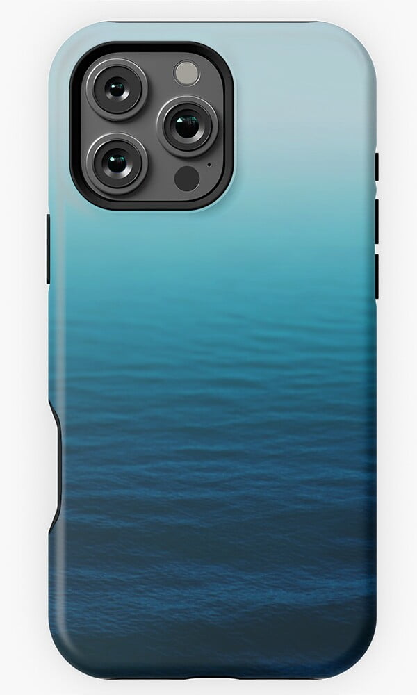 Deep Blue Ocean Gradient Phone Case for iPhone 16 15 14 13 12 11 Pro ...
