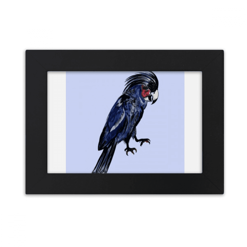 Deep Blue Parrot Bird Art Deco Fashion Desktop Photo Frame Ornaments ...