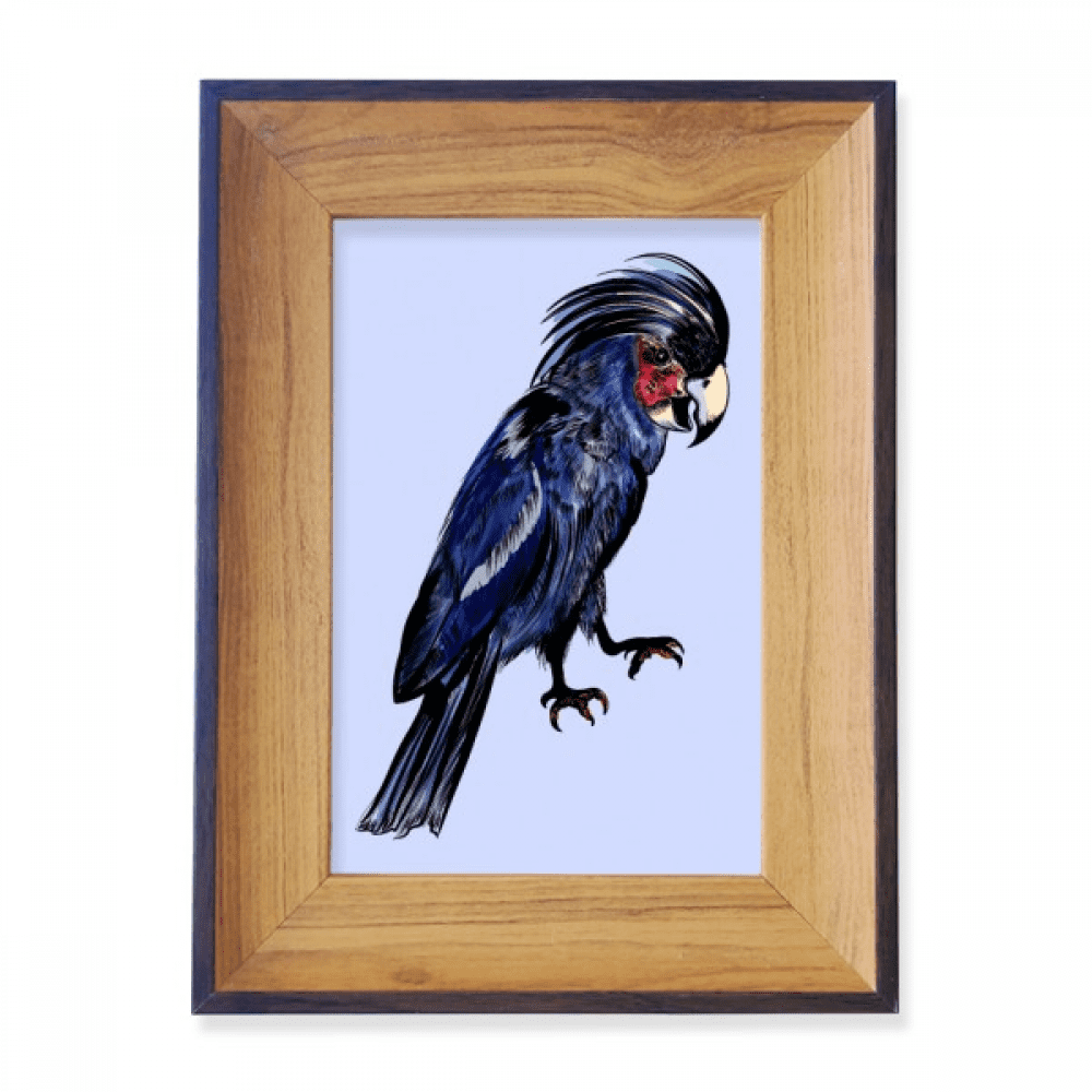 Deep Blue Parrot Bird Photo Frame Exhibition Display Art Desktop ...