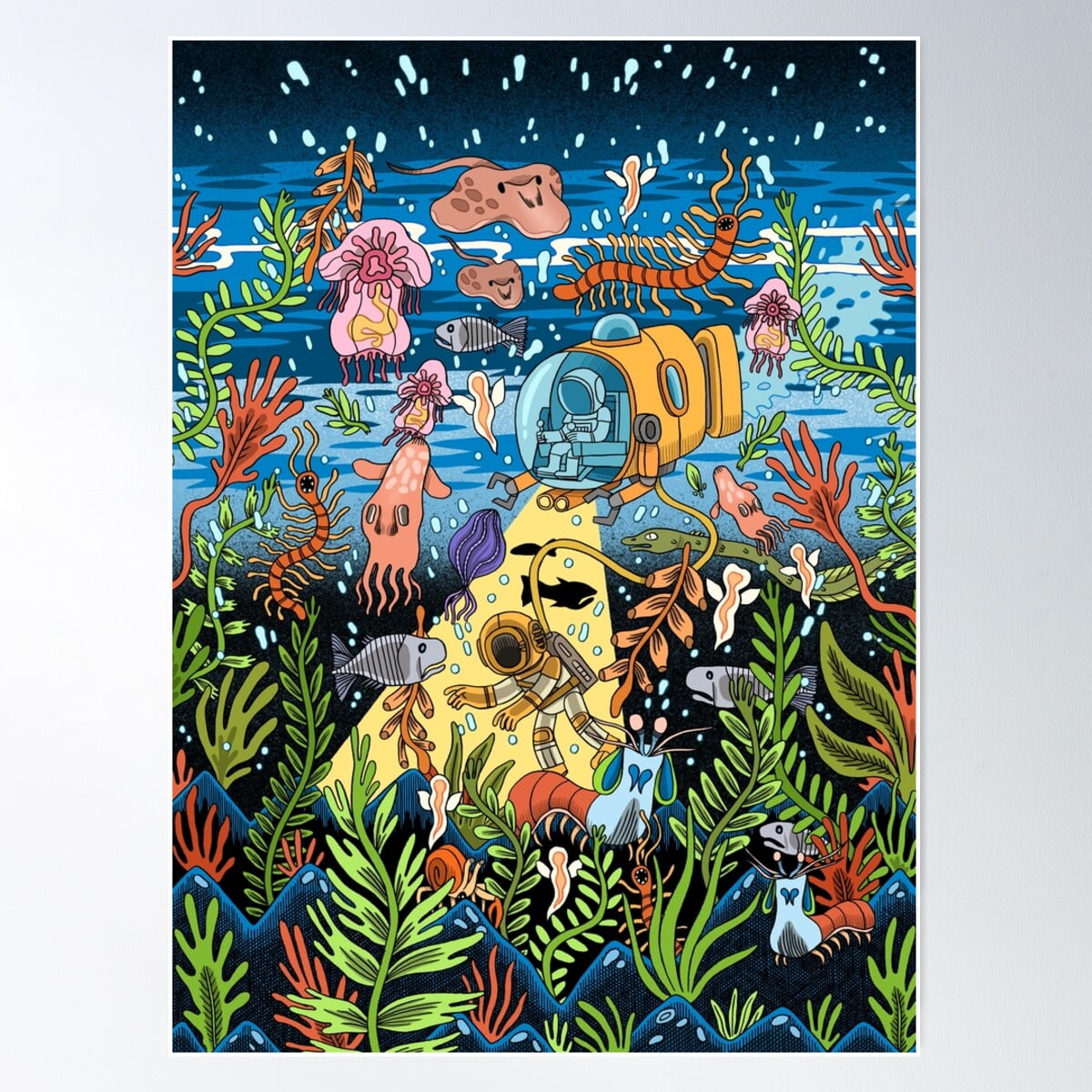 Deep Blue Sea Poster, 12x18 UNFRAMED - Walmart.com