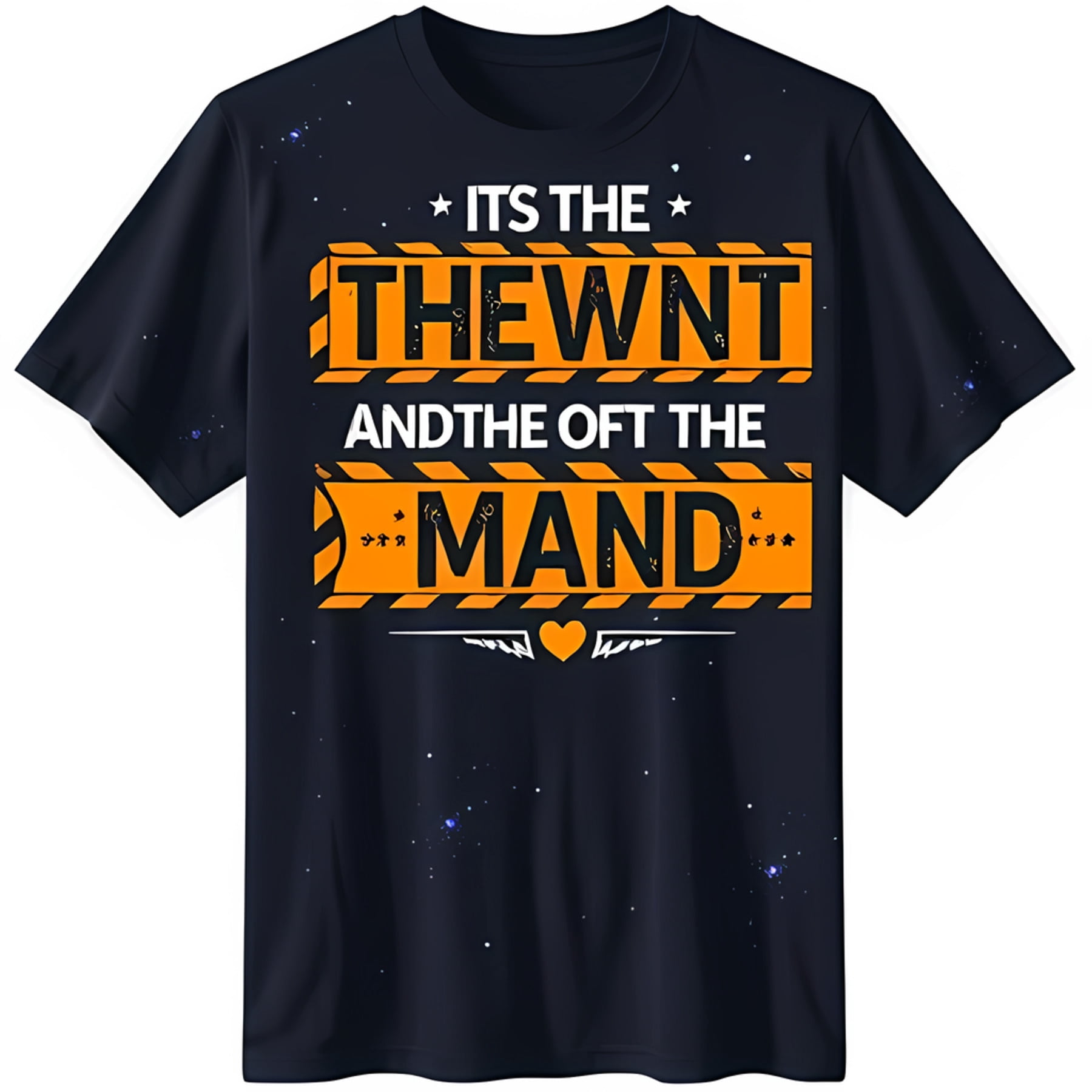 Deep Blue T-Shirt with Bold Zone Design & Stars - Walmart.com