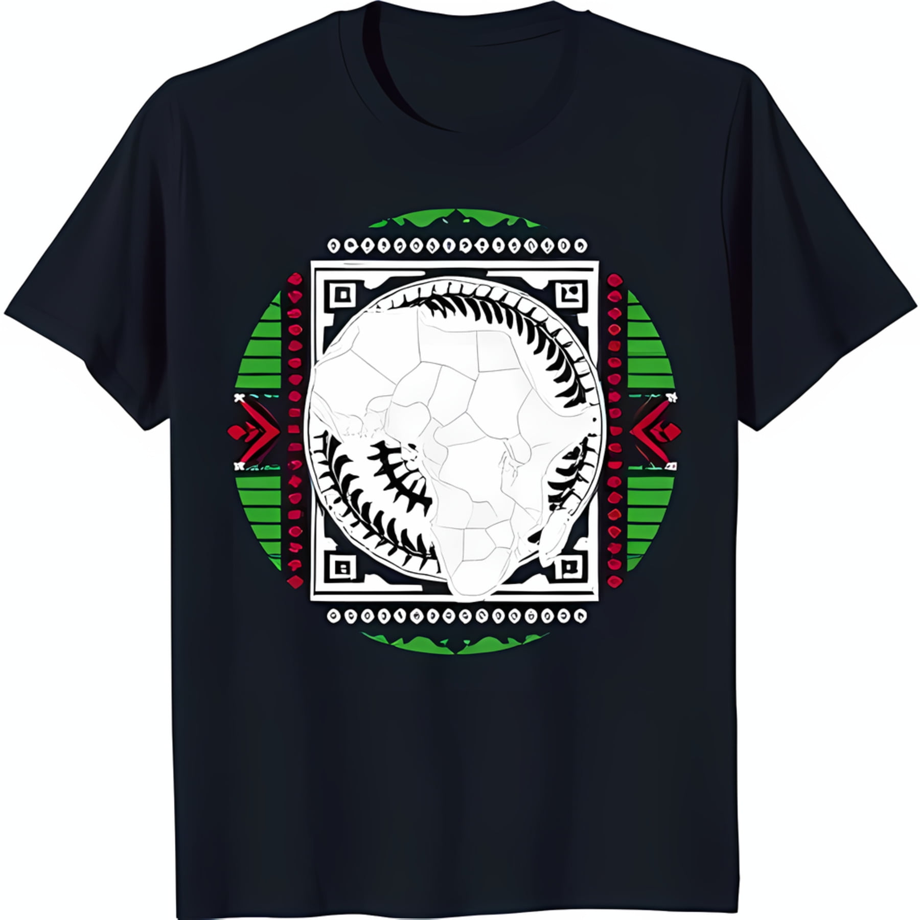 Deep Blue T-Shirt with Unique African Continent Graphic & African ...
