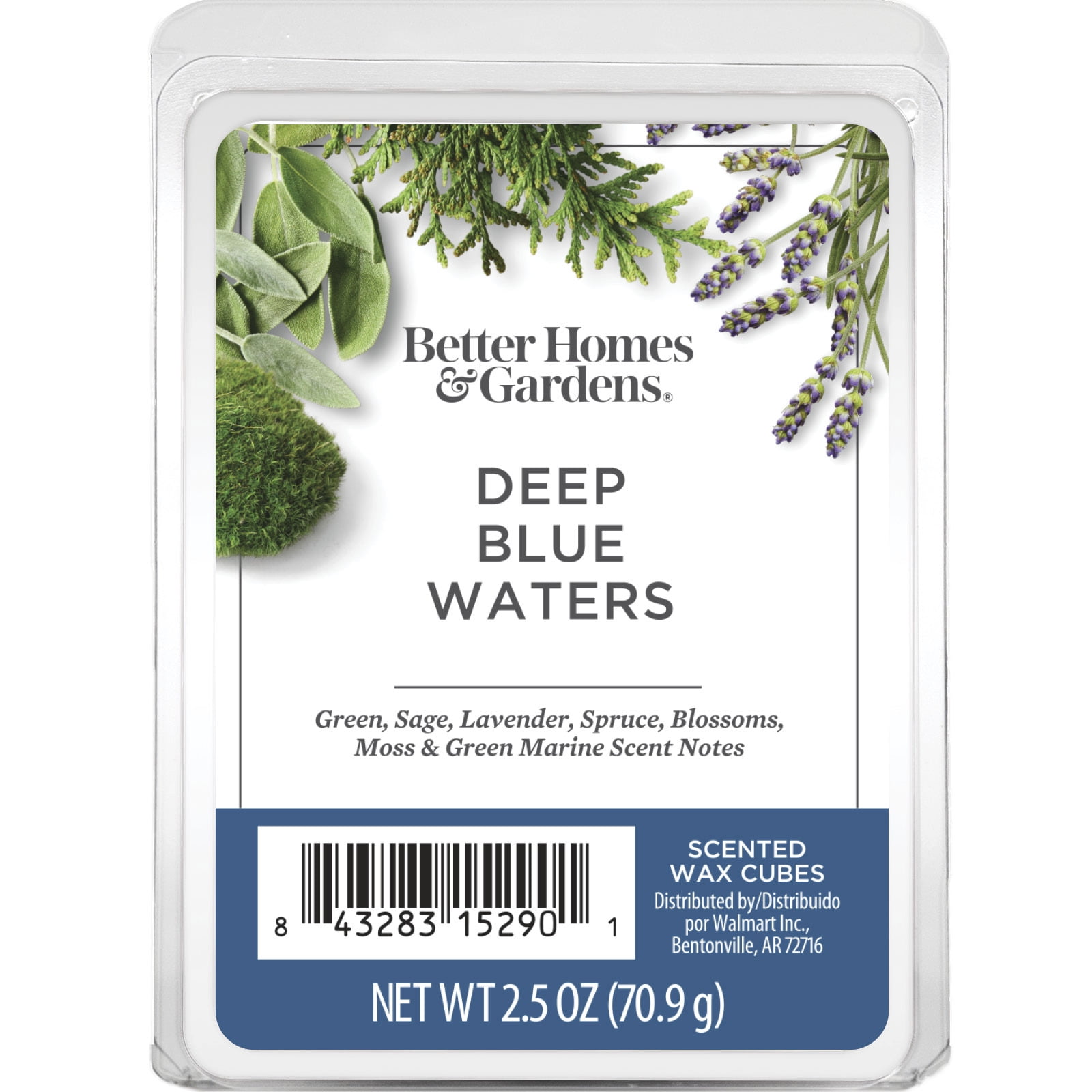 Deep Blue Waters Scented Wax Melts, Better Homes & Gardens, 2.5oz ...