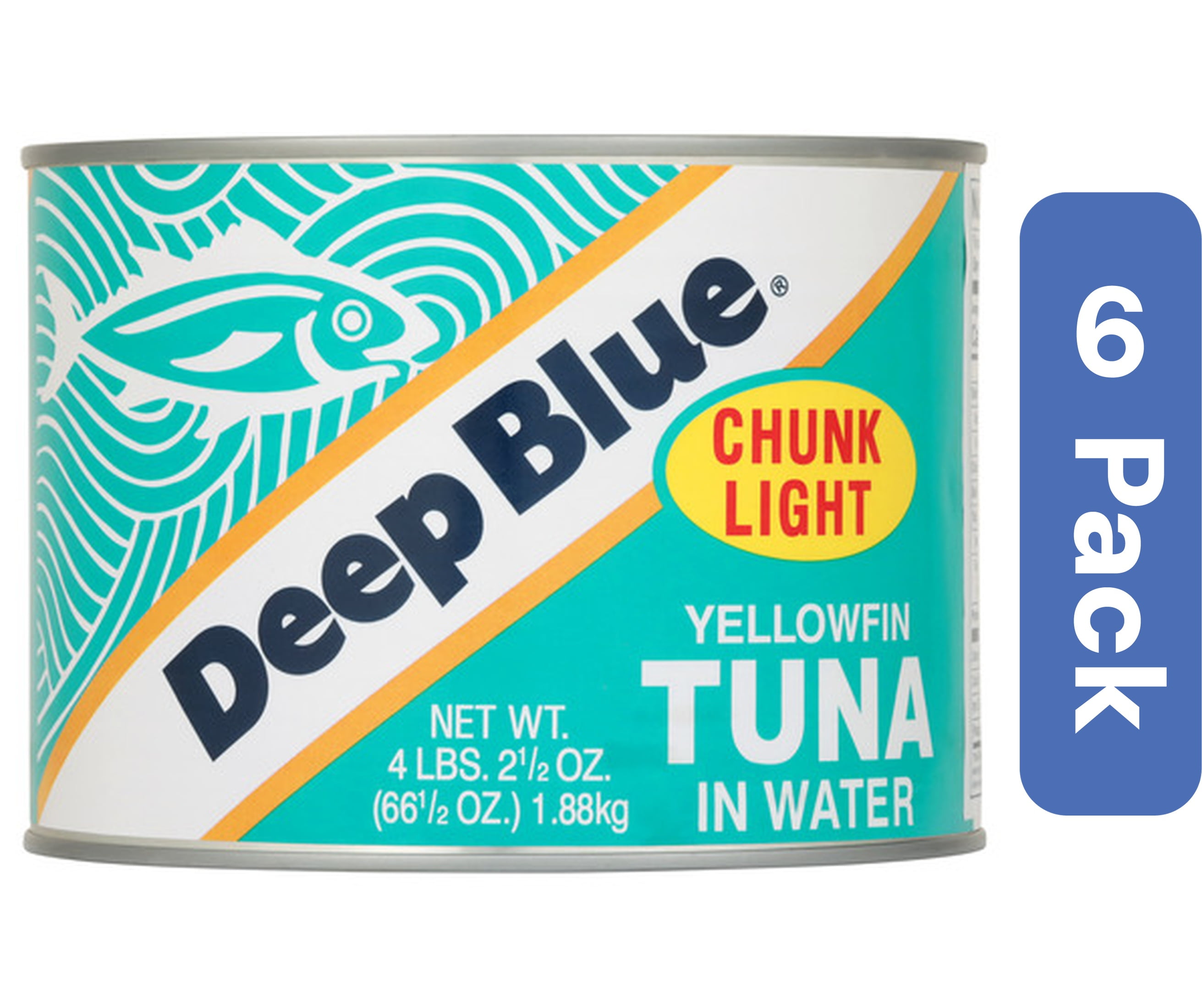 Deep Blue Yellowfin Tuna 66.5 oz (Pack of 6) - Walmart.com