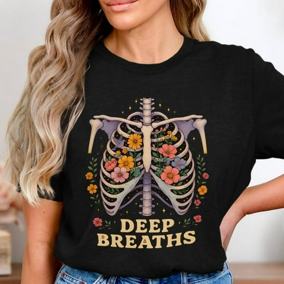 Deep Breaths S1Hirt, Floral RibC1Age Anatomy T1EE, Skeleton With ...