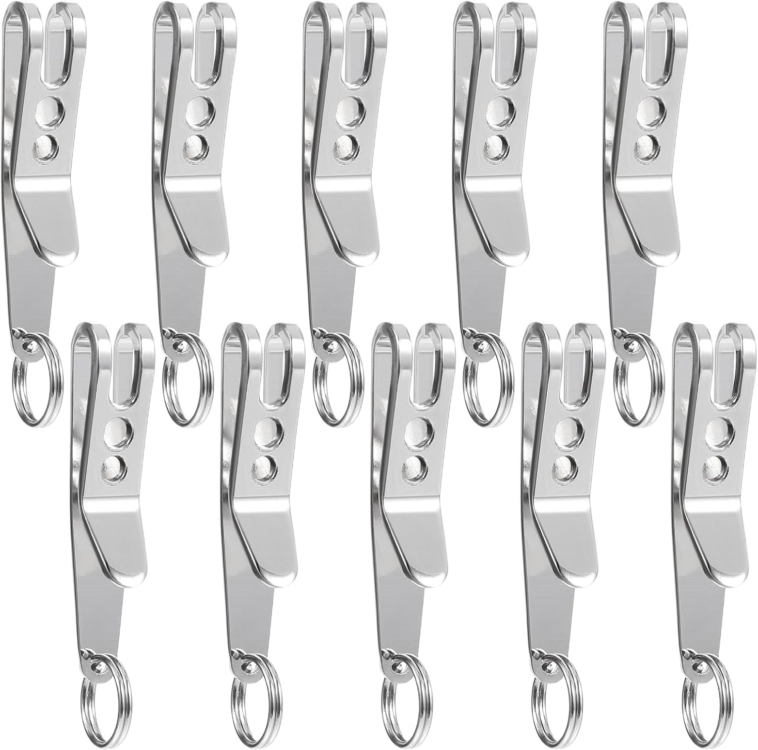 Deep Carry Pocket Clip, 10PCs Stainless Steel Outdoor Belt Clip ...
