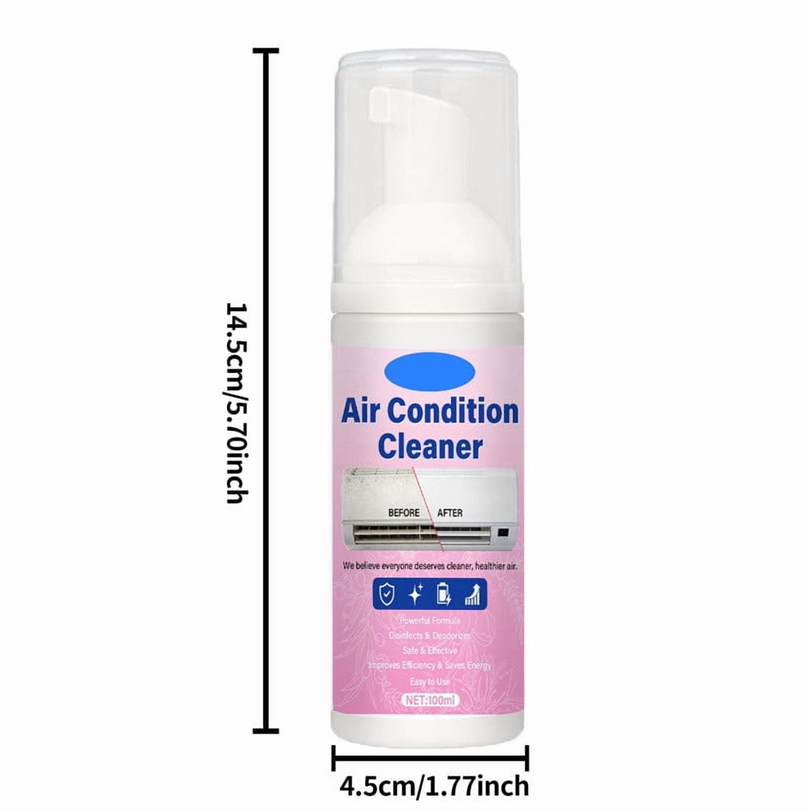 Deep Clean Air Conditioner Foam Cleaner, 3.4oz AC Coil Cleaner ...