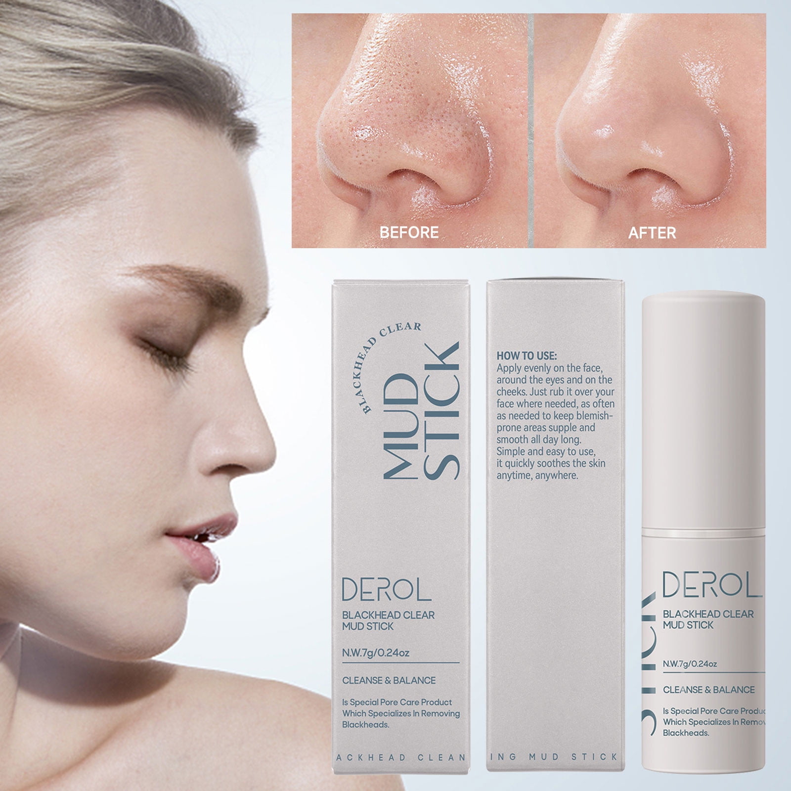 Deep Clean Blackhead Remover Stick with Rotating,Pore,Oil Dirt ...