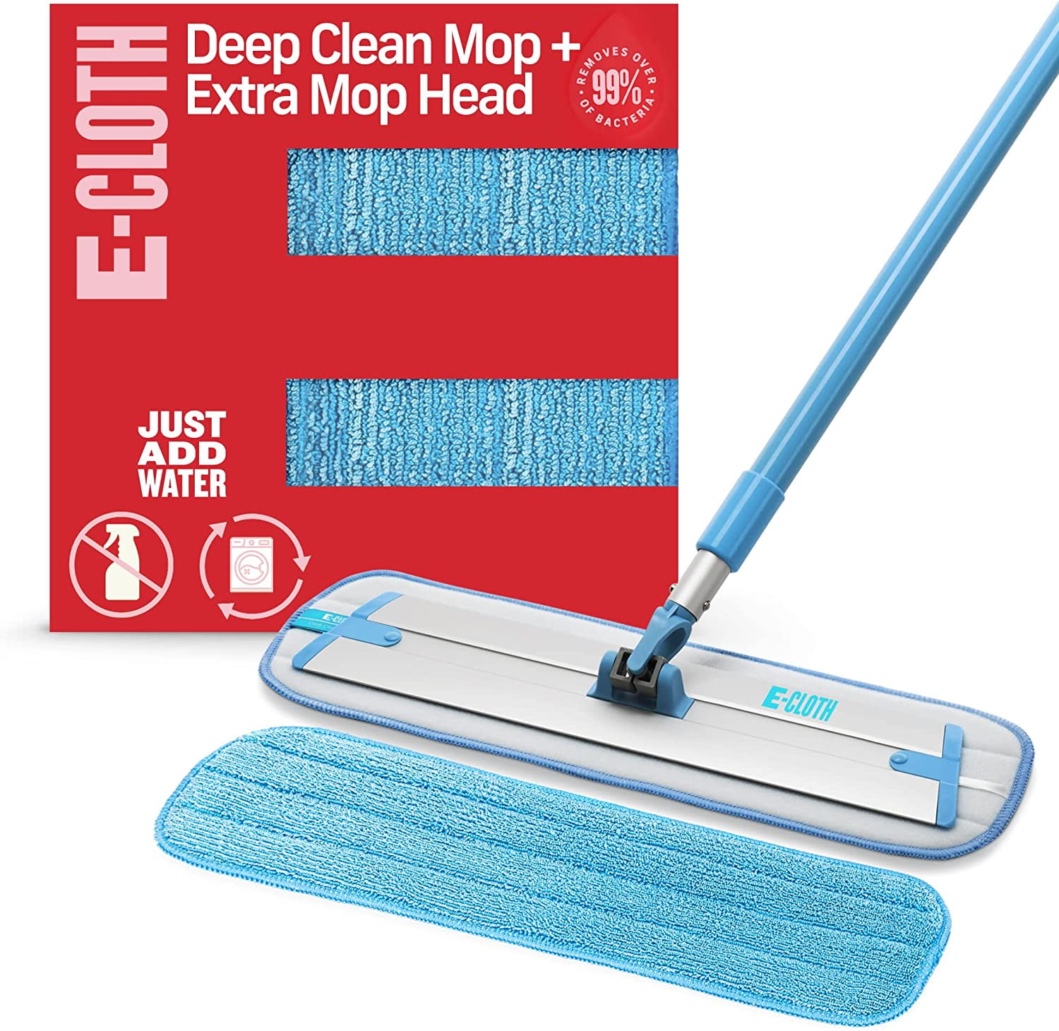 Deep Clean Mop with Extra Mop Replacement Head, Microfiber Mop, Perfect ...
