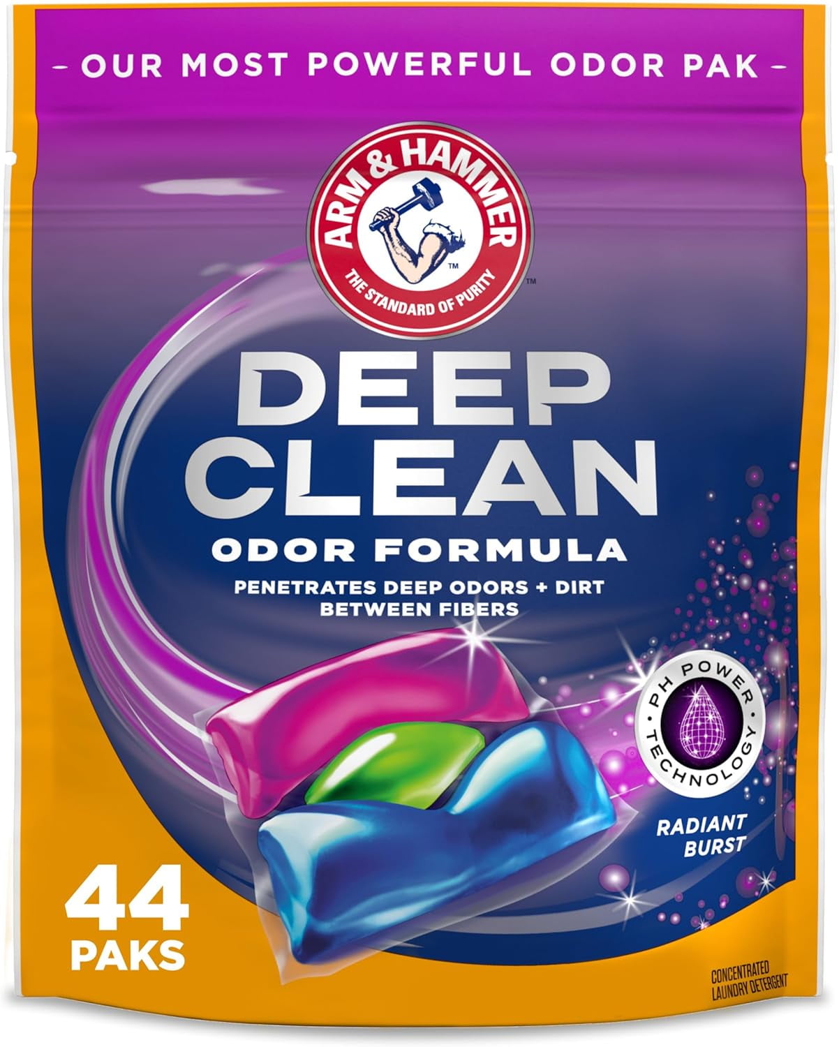 Deep Clean Odor Formula Laundry Detergent Power Paks, Laundry Odor ...