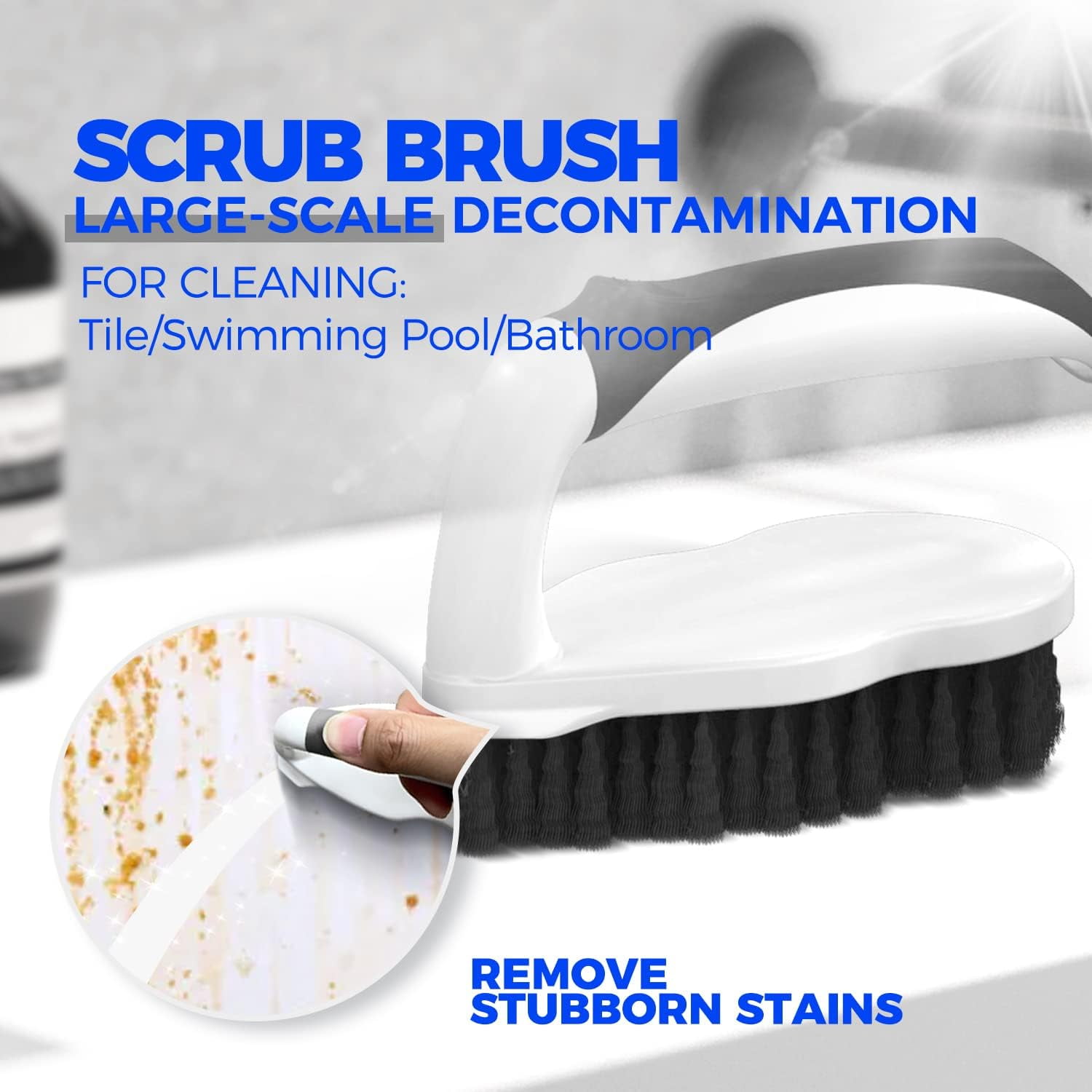 Deep Cleaning Brush Set, Scrub Pads with Scraper Tip for Pool Walls ...