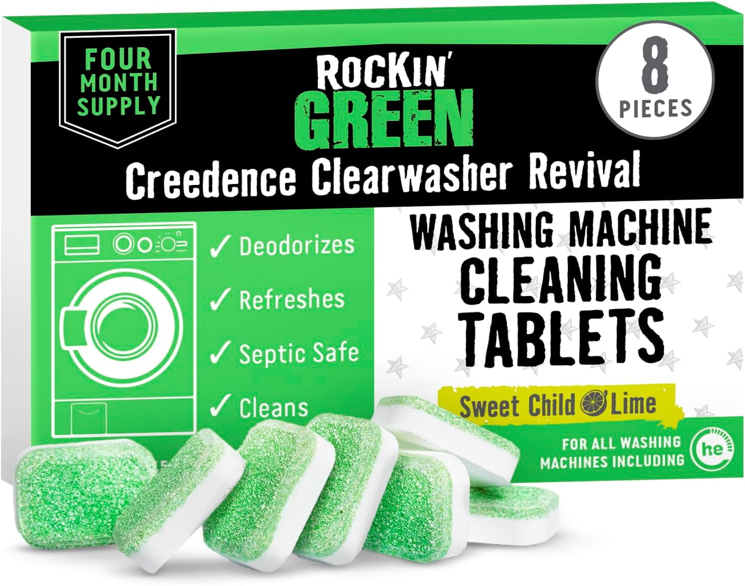 Deep Cleaning and Deodorizing Tablets for Dishwashers, Washing Machines ...