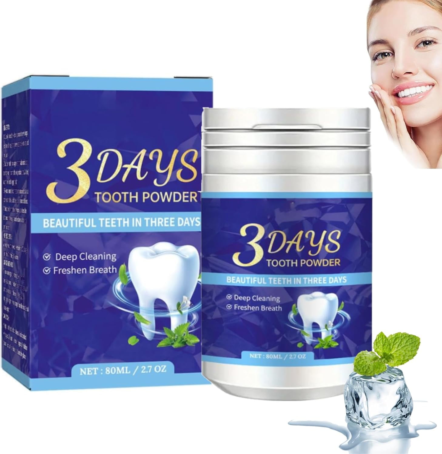 Deep Cleaning Teeth Whitening Powder,3 Days Tooth Powder,Bright Teeth ...