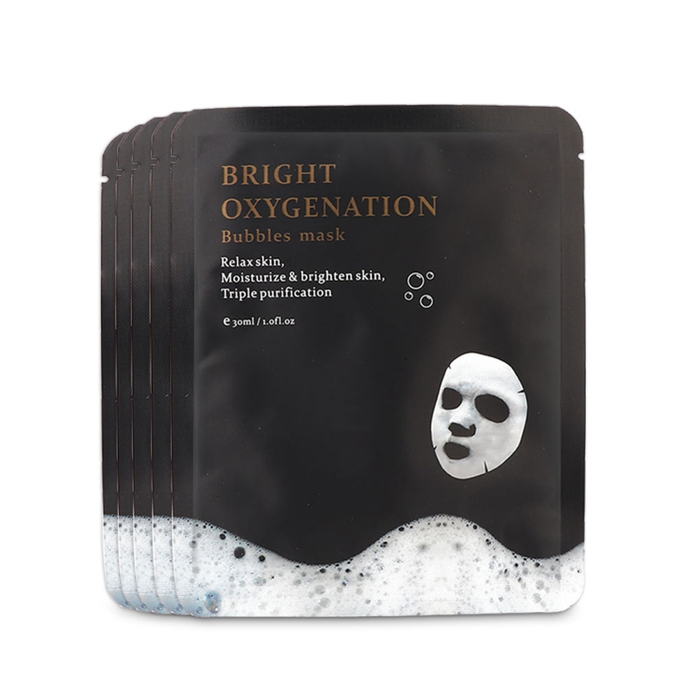 Deep Cleansing & Anti-Aging Facial Treatment 5-Pack Oxygen Bubble Mask ...