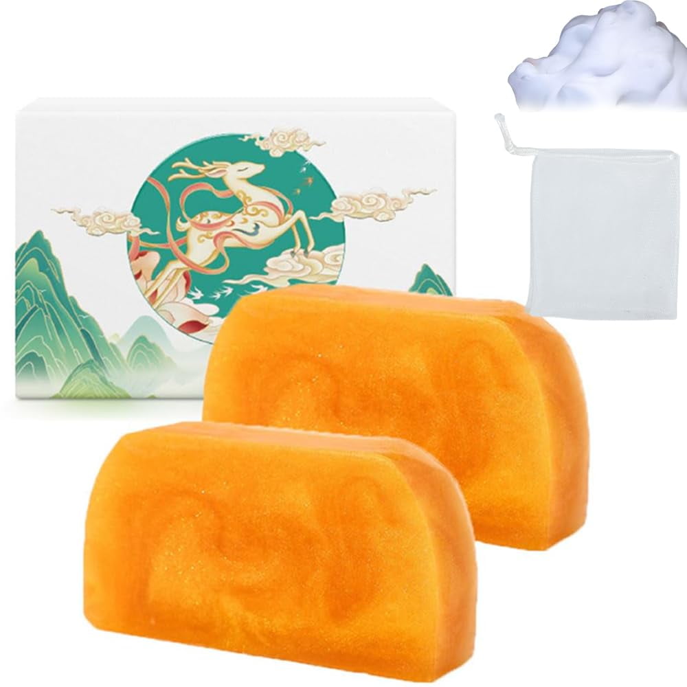 Deep Cleansing Moisturizing Golden Perfume Soap, Long-Lasting Fragrance ...
