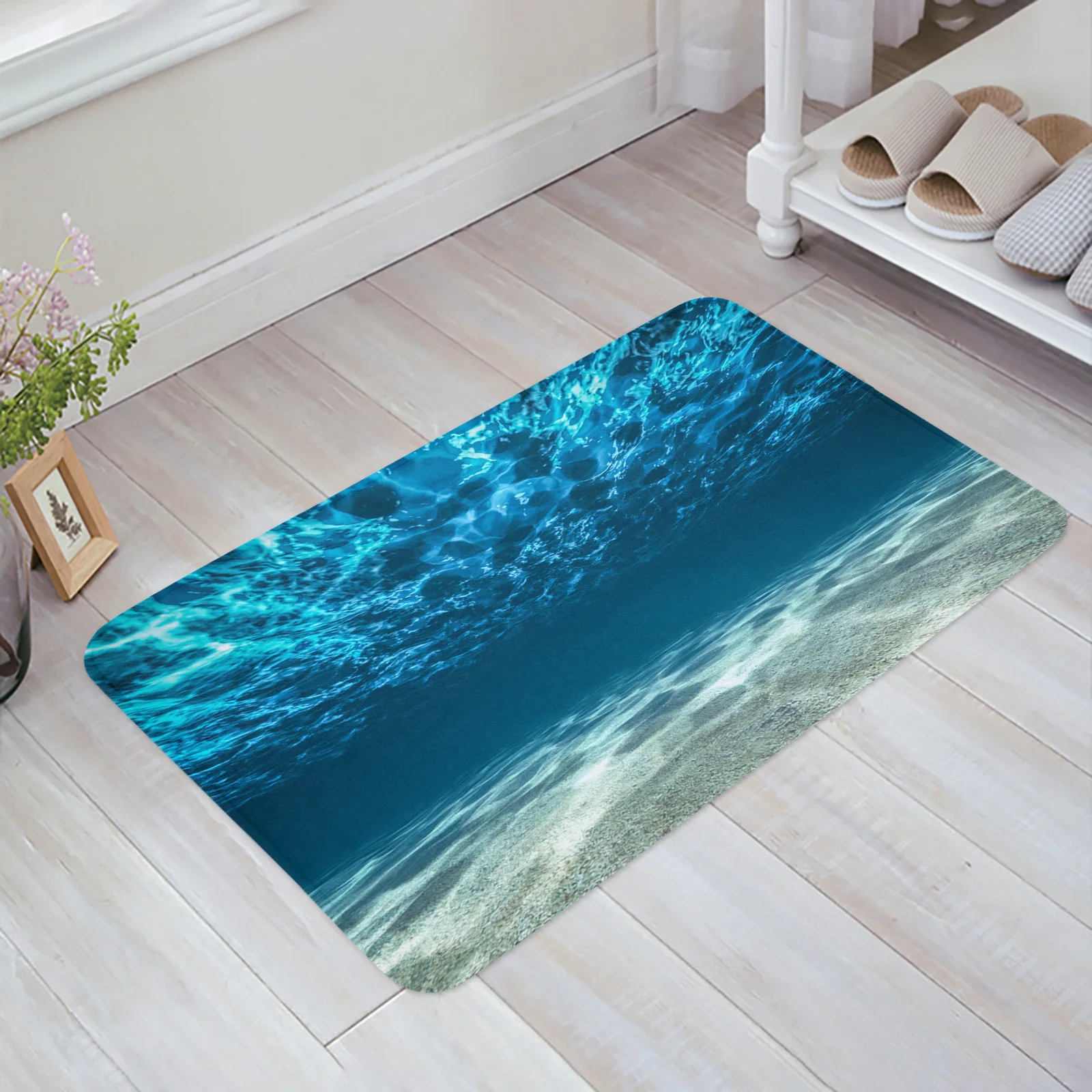 Deep Clear Sea Nature Bathroom Mat Corridor Carpet Non-slip Kitchen Mat ...