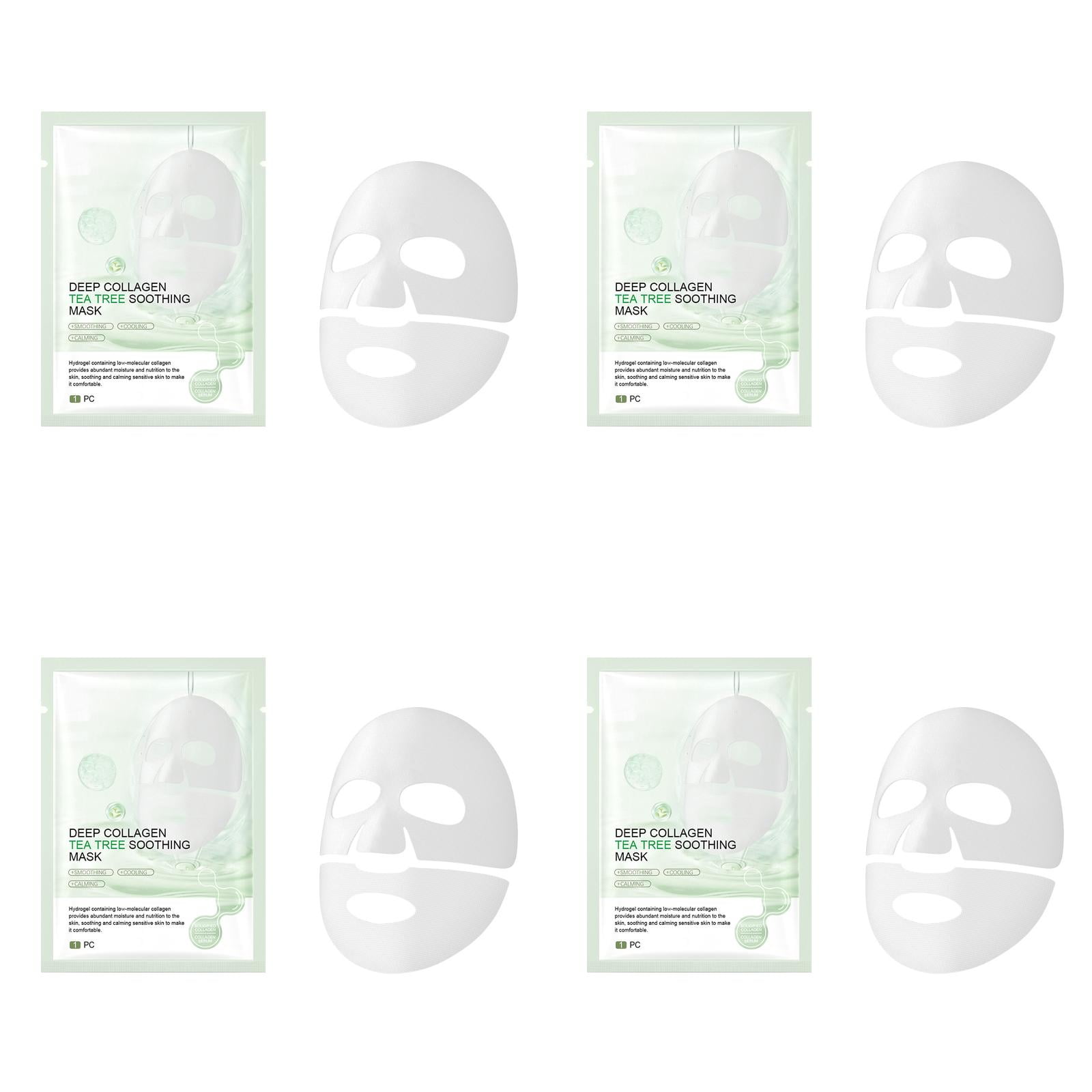 Deep Collagen CICA Tea tree Overnight Mask 37gx4ea, 4Pcs/Pack Real ...