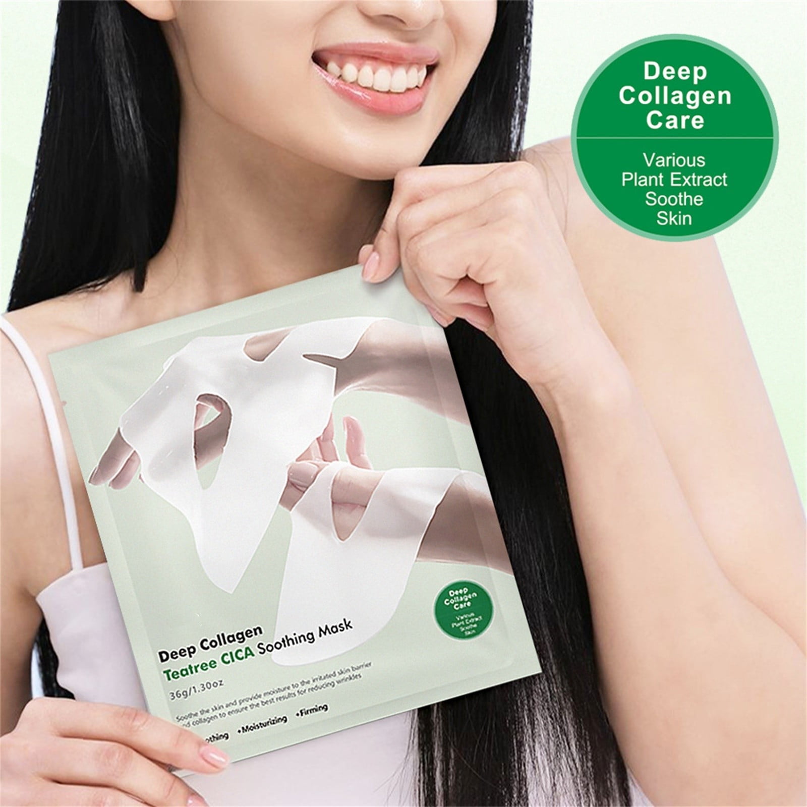 Deep Collagen Soothing Overnight Real Collagen Facial Hydrogel With Low ...