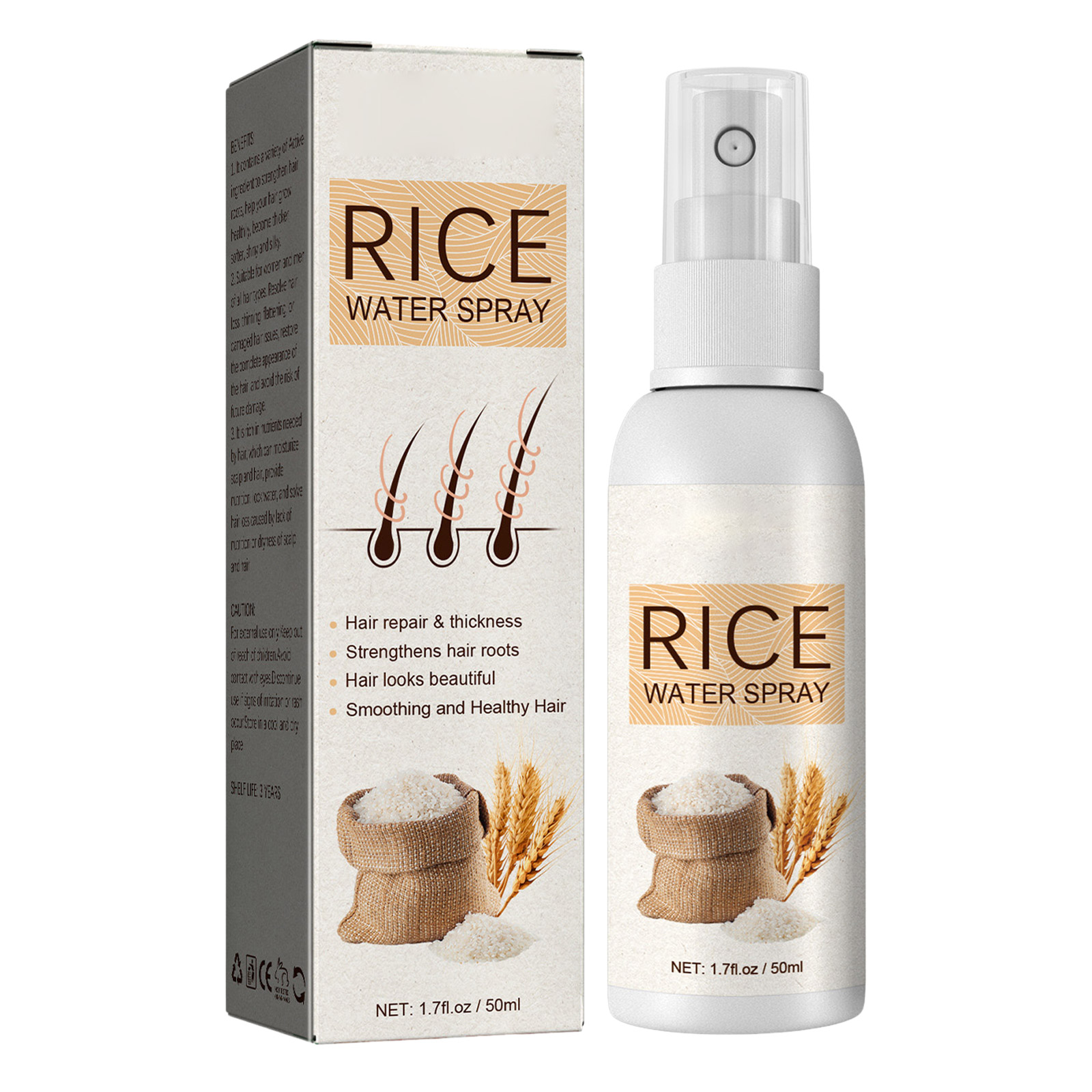 Deep Conditioning Hair Oil Rice Water Spray Travel Size 50ml Pack Of 1 ...
