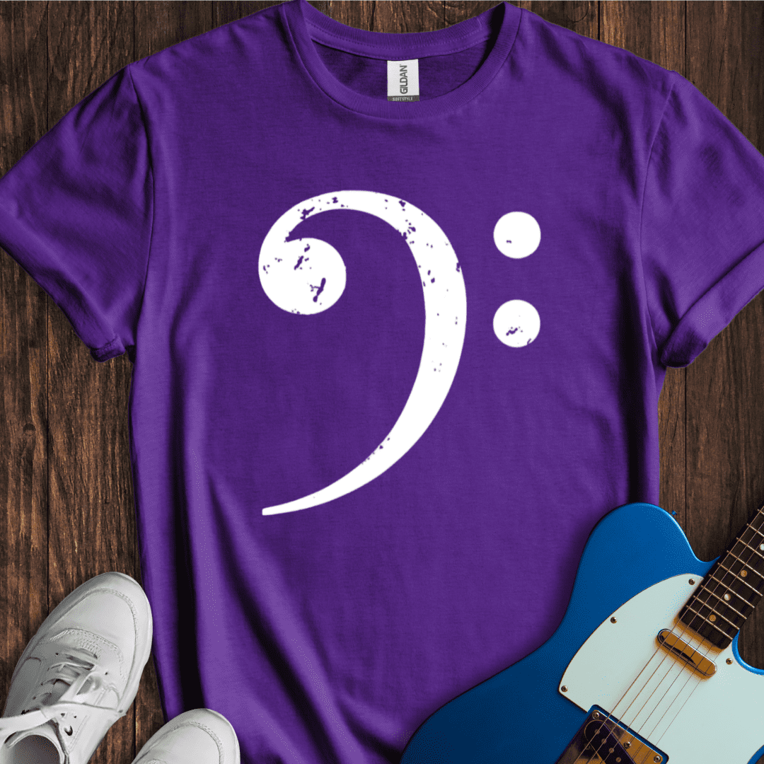 Deep Cuts Bass Clef T-Shirt - Walmart.com