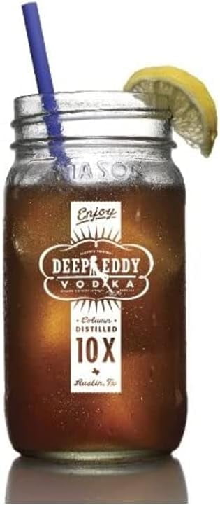 Deep Eddy Mason Jar Glass, 16 oz, Clear Glass with Logo - Walmart.com