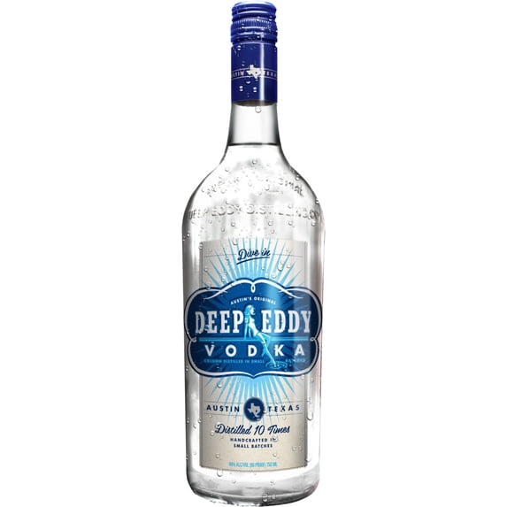 Deep Eddy Handcrafted Vodka 750ml 40% ABV Corn-based spirit, smooth and ...