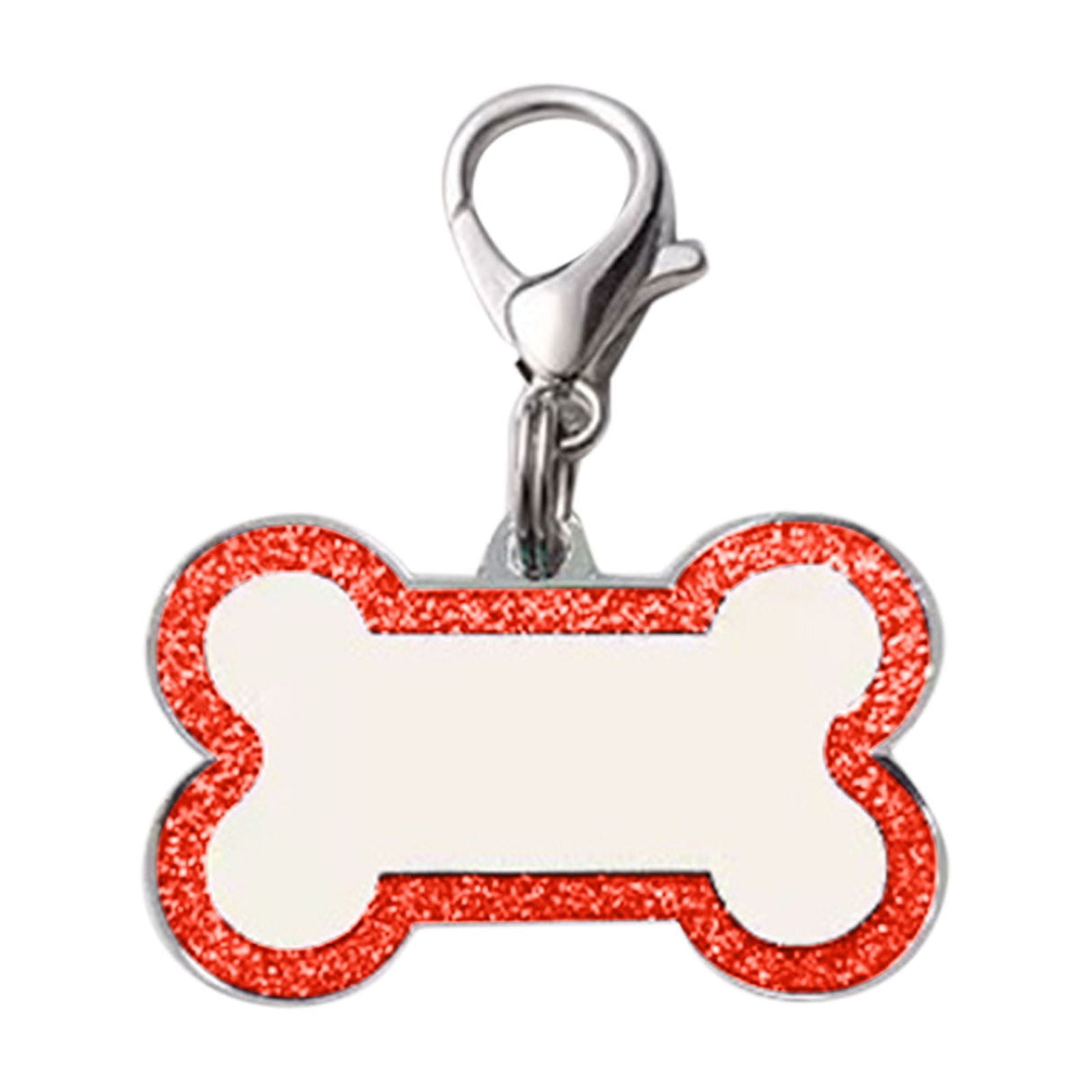 Deep Engraved Custom Pet ID Name for Dogs and Cats with Glitter Bone ...