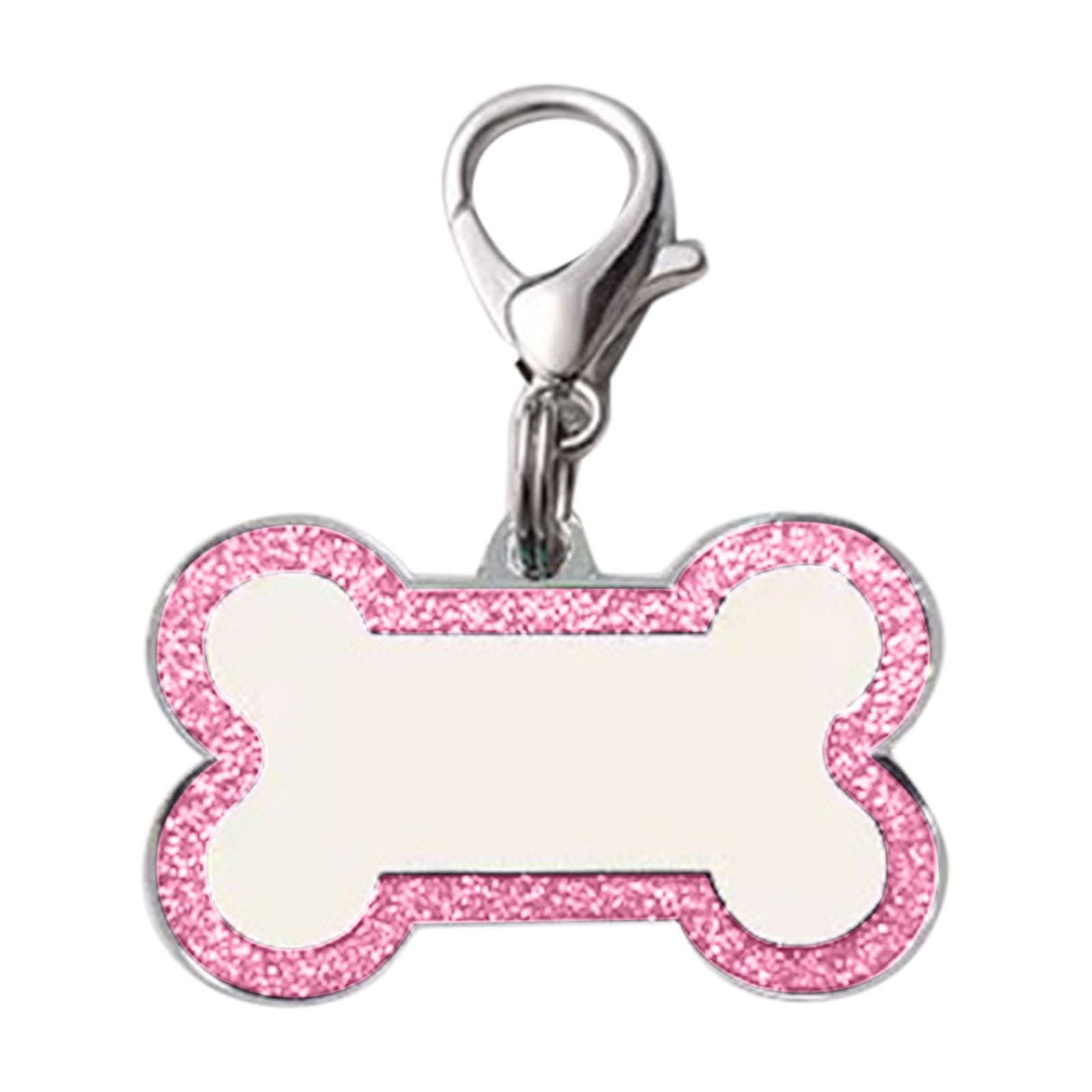 Deep Engraved Custom Pet ID Name for Dogs and Cats with Glitter Bone ...