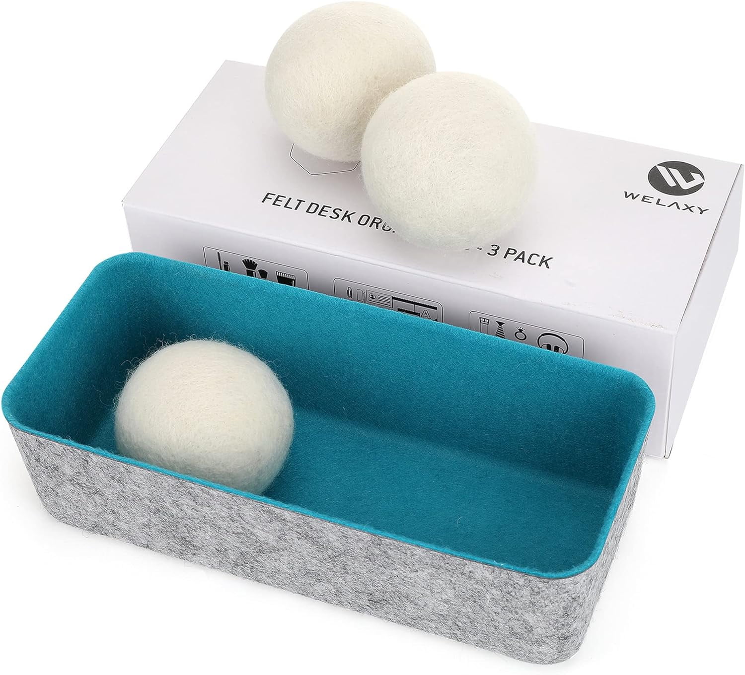 Deep Felt Storage Box With 3-Piece Xl Size Organic Premium New Zealand ...