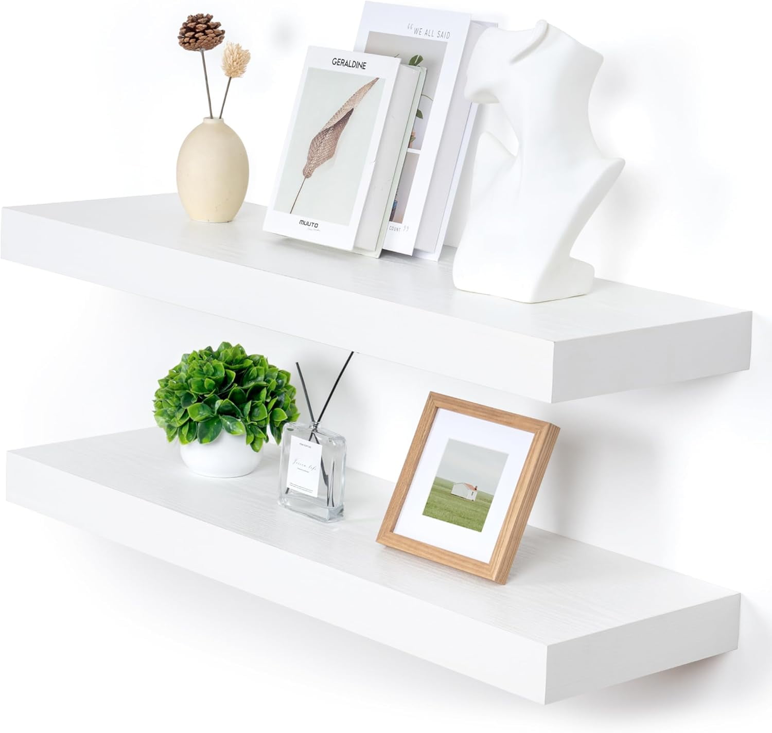 Deep Floating Shelves, 12'' Deep Rustic Large Floating Shelves Set of 2 ...