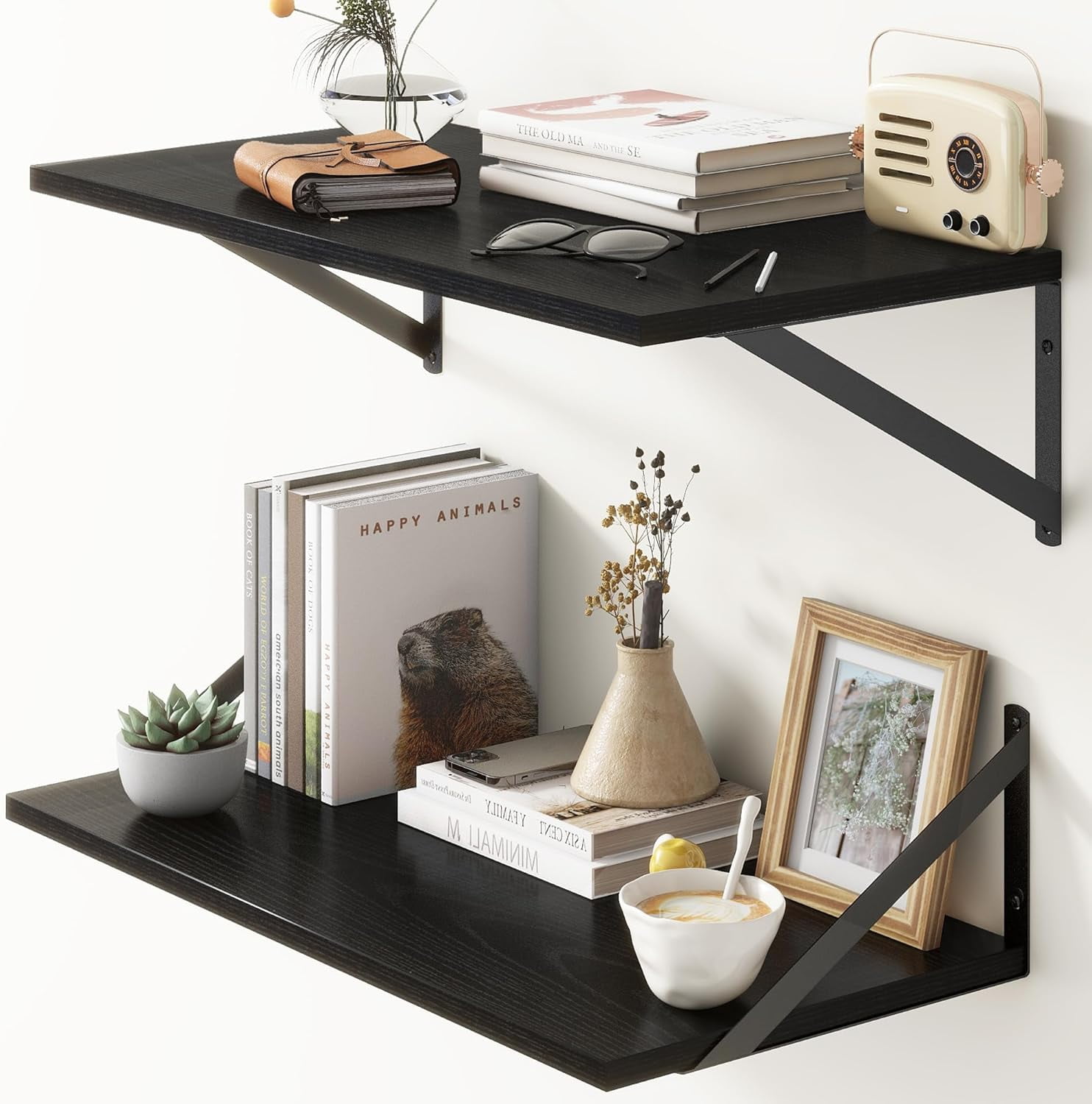 Deep Floating Shelves, 12 Inch Deep Floating Shelves for Wall, 24"W x ...