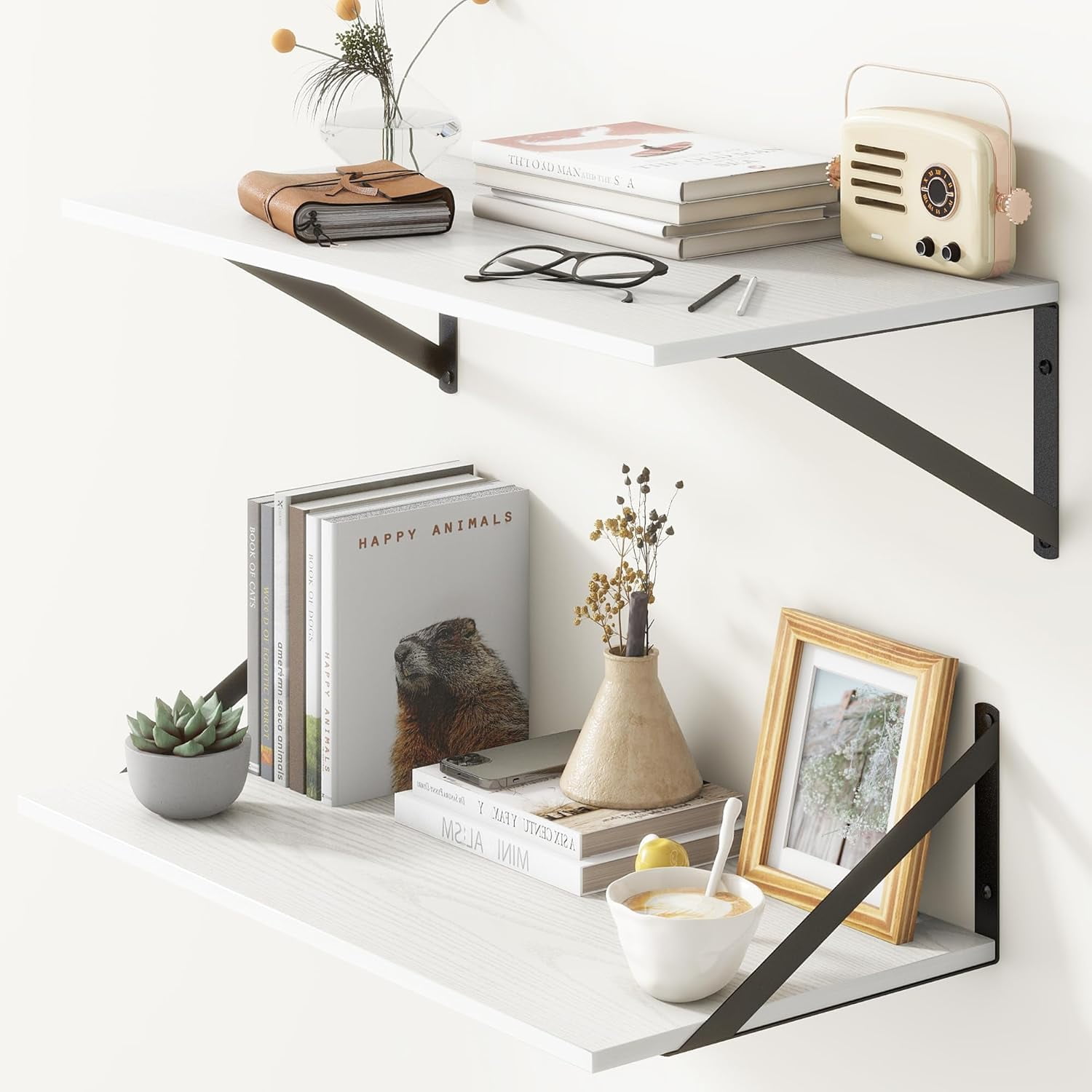 Deep Floating Shelves, 12 Inch Deep Floating Shelves for Wall, 24"W x ...