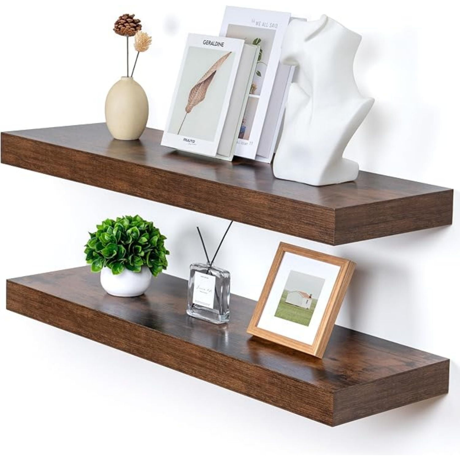 Deep Floating Shelves, 12 Inch Deep Rustic Floating Shelves for Wall ...