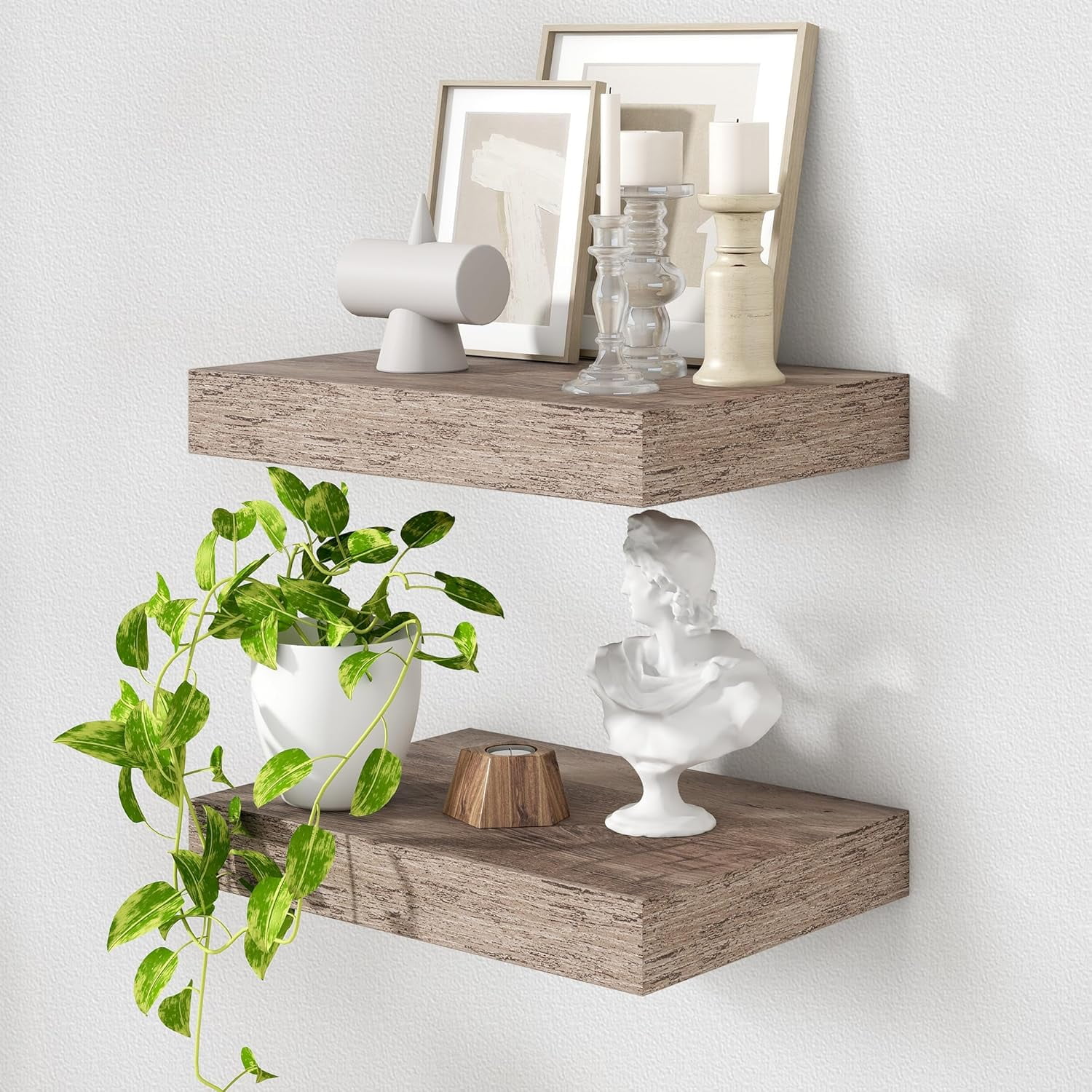Deep Floating Shelves for Wall | 16 Inch Wide x 12 Inch Deep Floating ...