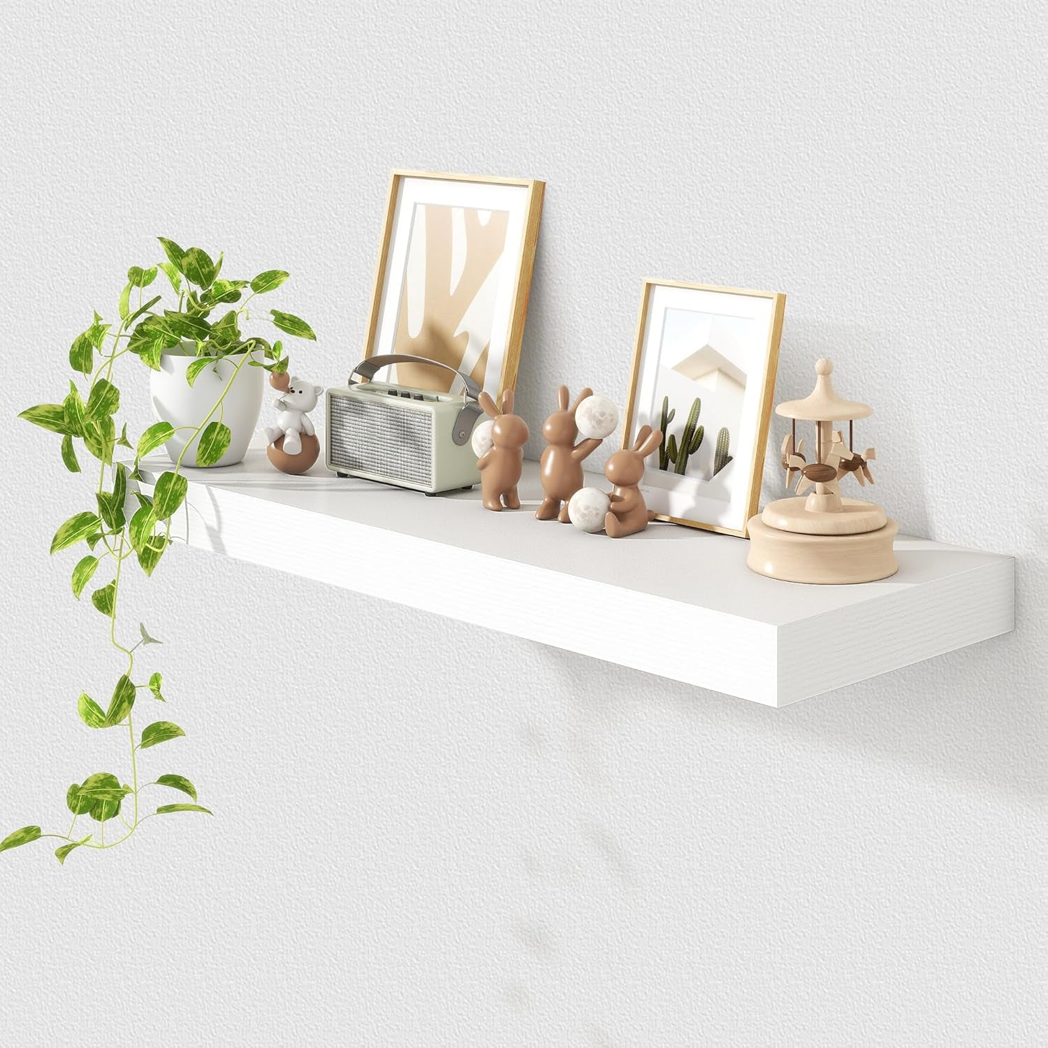 Deep Floating Shelves for Wall | 36 Inch Wide x 12 Inch Deep White ...