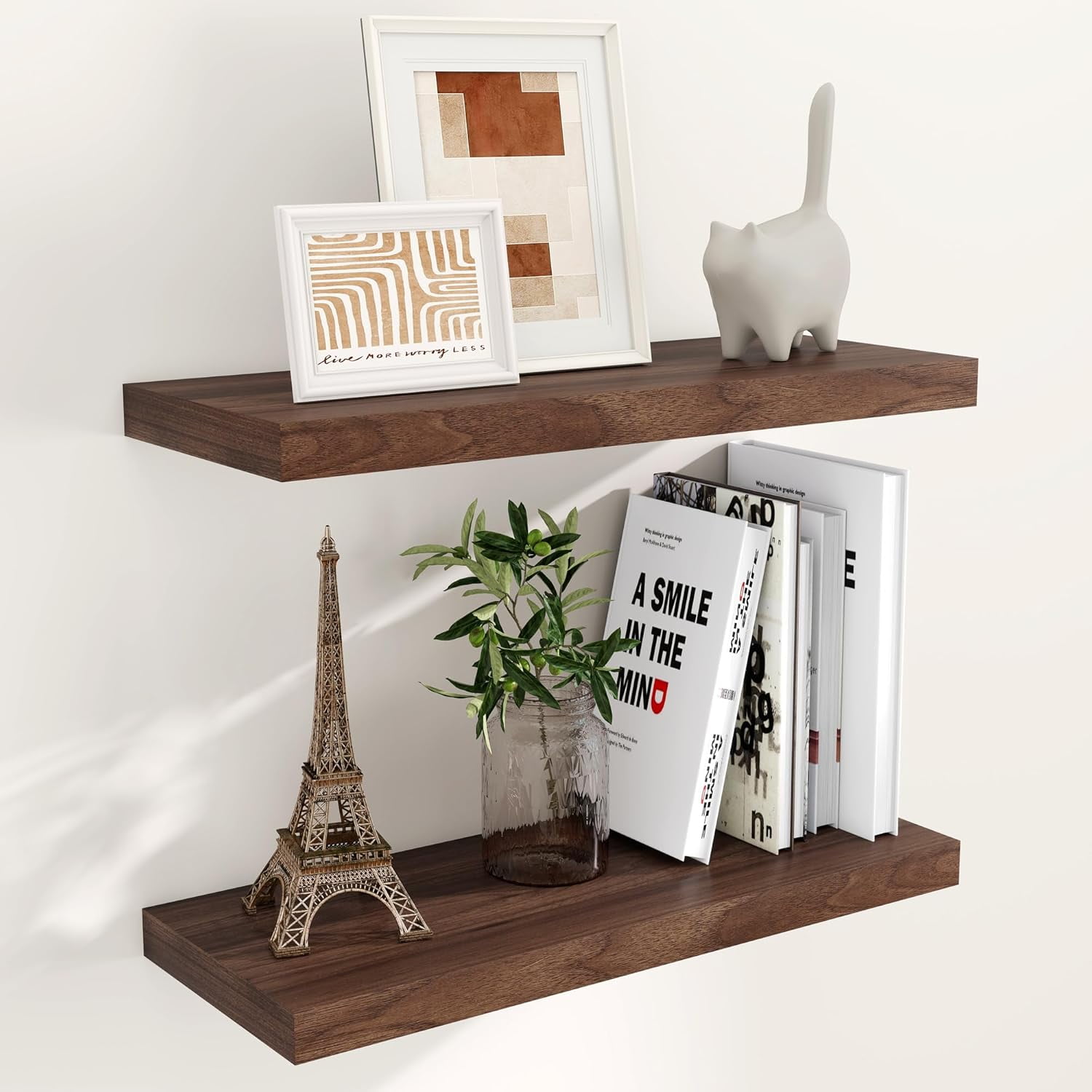 Deep Floating Shelves for Wall, 9.3 Inch Deep Rustic Floating Shelves ...