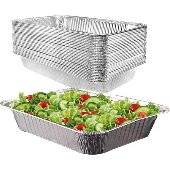 Deep Foil Pans 21x13 Aluminum Large Disposable Food Containers Extra ...