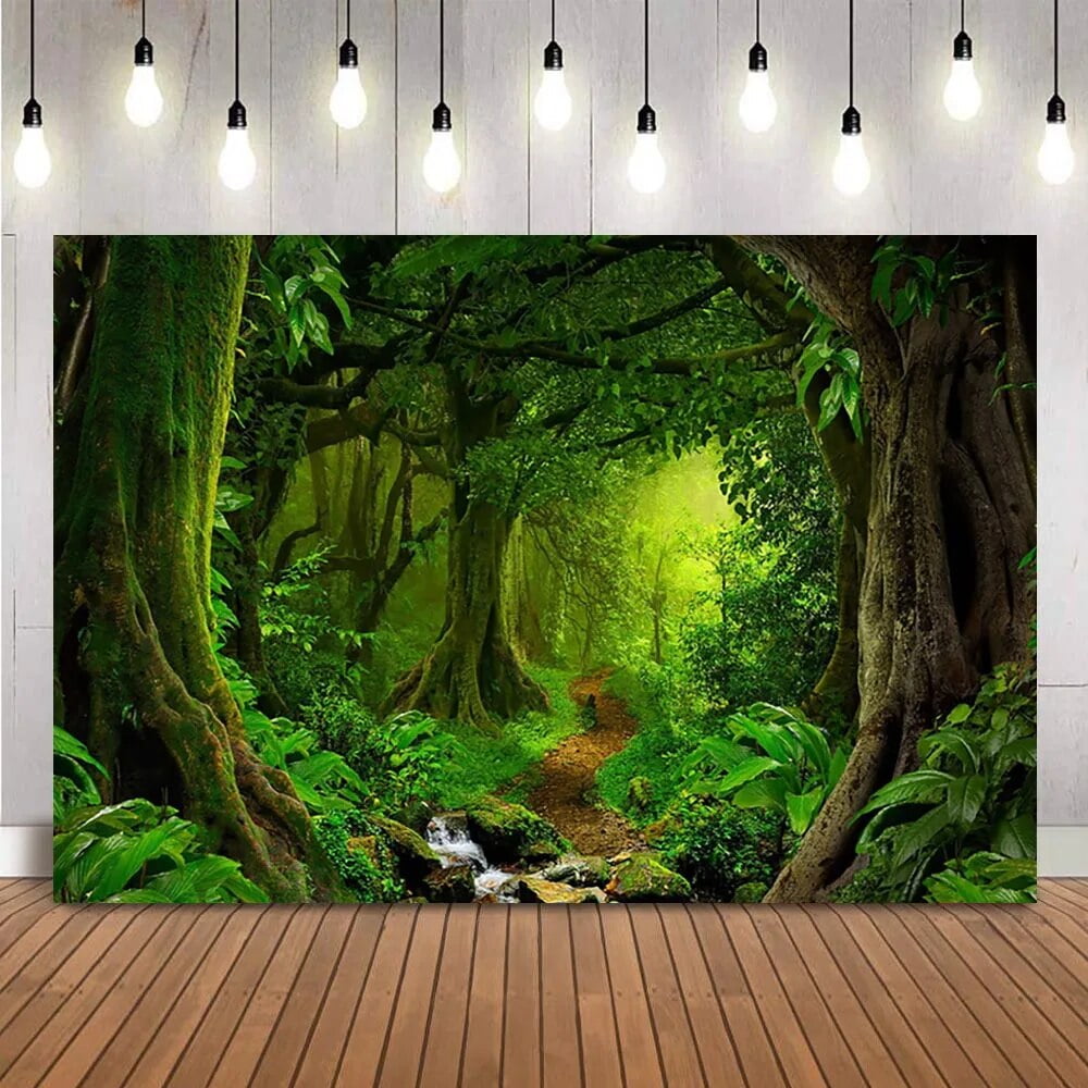 Deep Forest Photography backdrop Safari Jungle Trees Newborn Kids ...