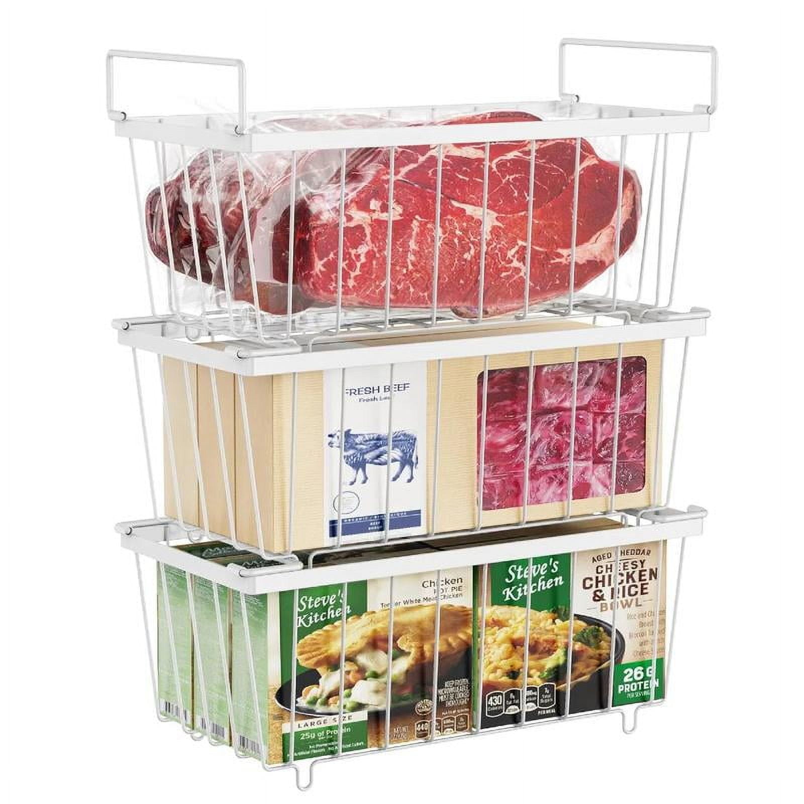 Deep Freezer Organizer Bins - 3/4/5/6/8 Pack Stackable Chest Freezer ...