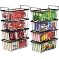 Deep Freezer Organizer Bins - Ft Chest Freezer, Stackable Wire Baskets ...