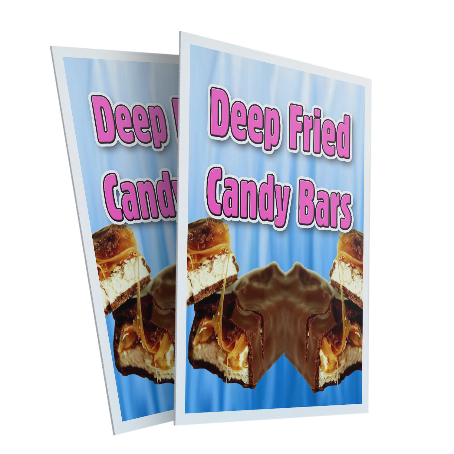 Deep Fried Candy Bars (2-PACK) 24" x 36" Plastic Signs | Sign Insert ...