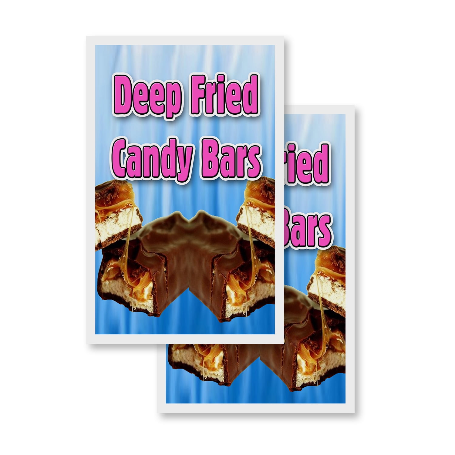 Deep Fried Candy Bars (2-PACK) 24" x 36" Vinyl Decals | Sign Insert ...