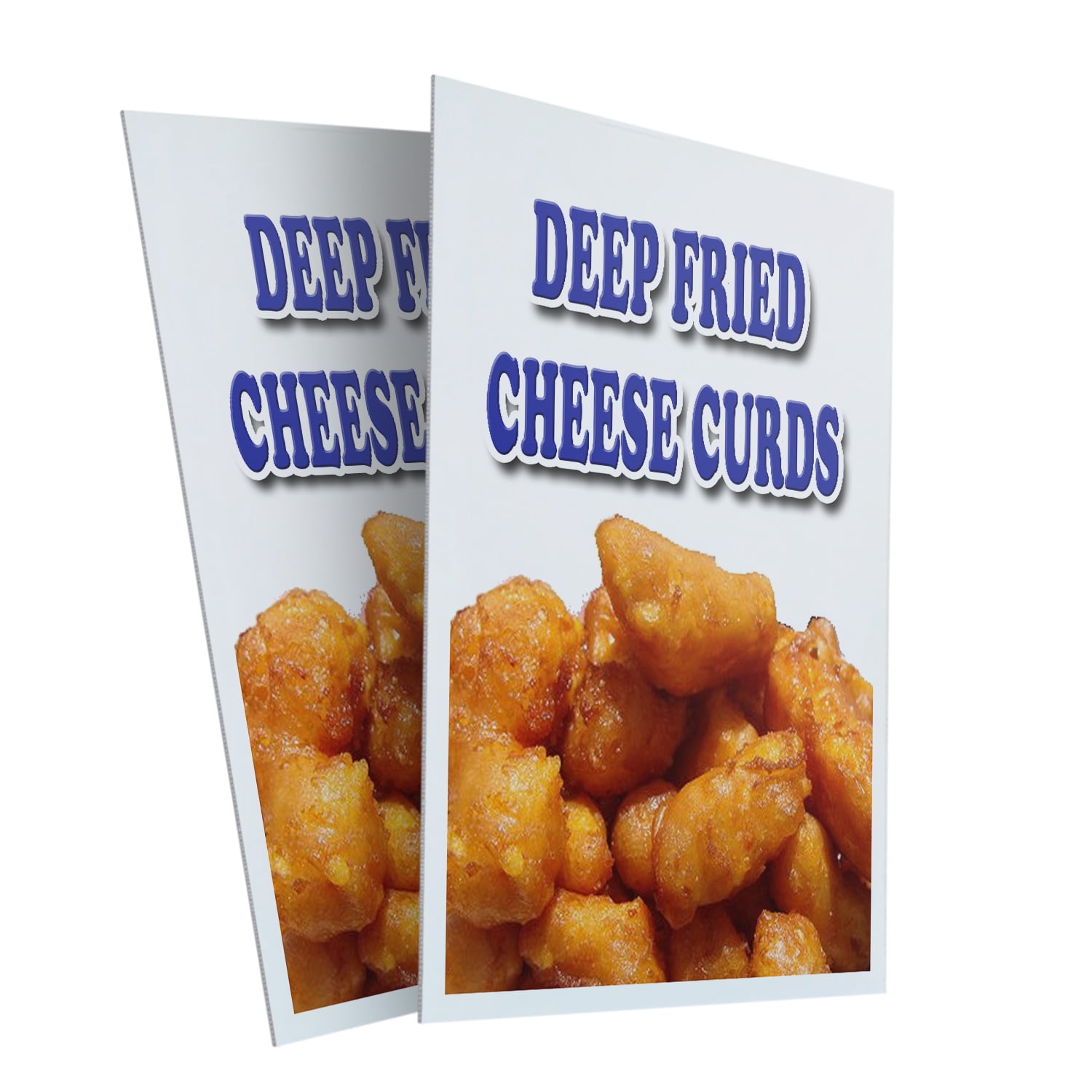 Deep Fried Cheese Curds (2-PACK) 24" x 36" Plastic Signs | Sign Insert ...