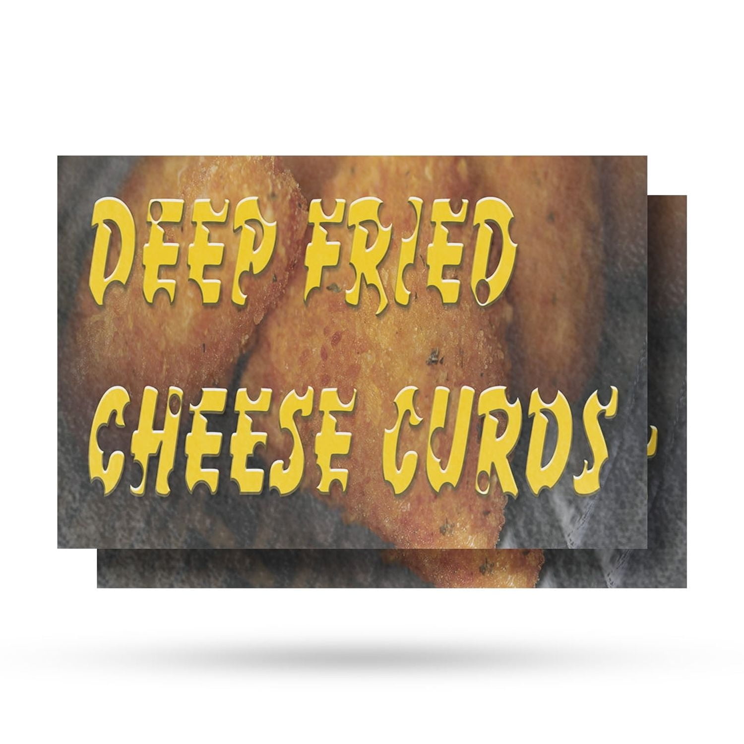 Deep Fried Cheese Curds Vinyl Decal 2 Pack of 18 Inch x 24 Inch ...