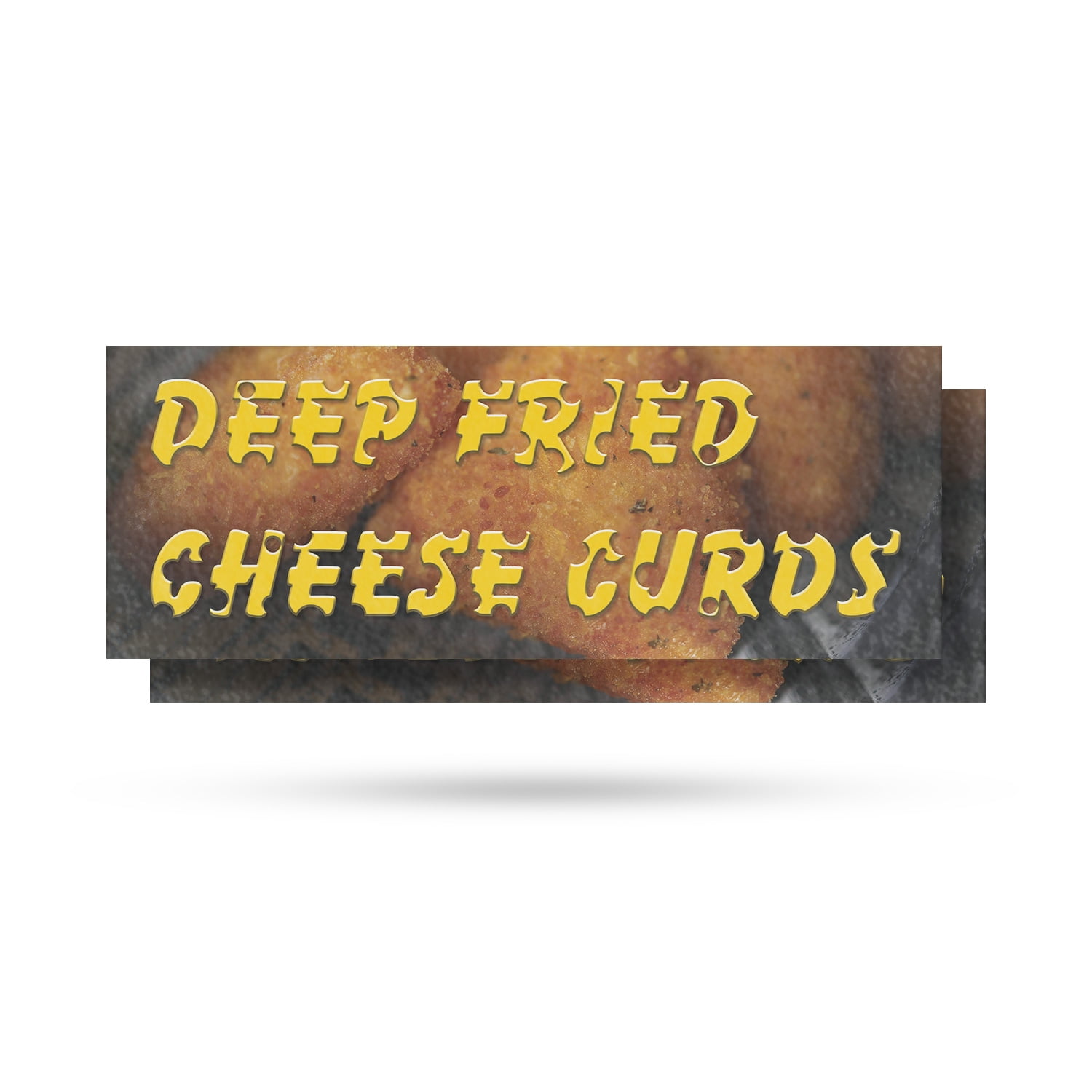 Deep Fried Cheese Curds Vinyl Decal 2 Pack of 24 Inch x 9 Inch ...