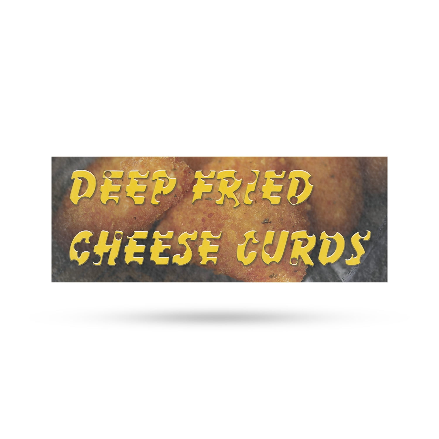 Deep Fried Cheese Curds Vinyl Decal 36 Inch x 14 Inch Weatherproof ...